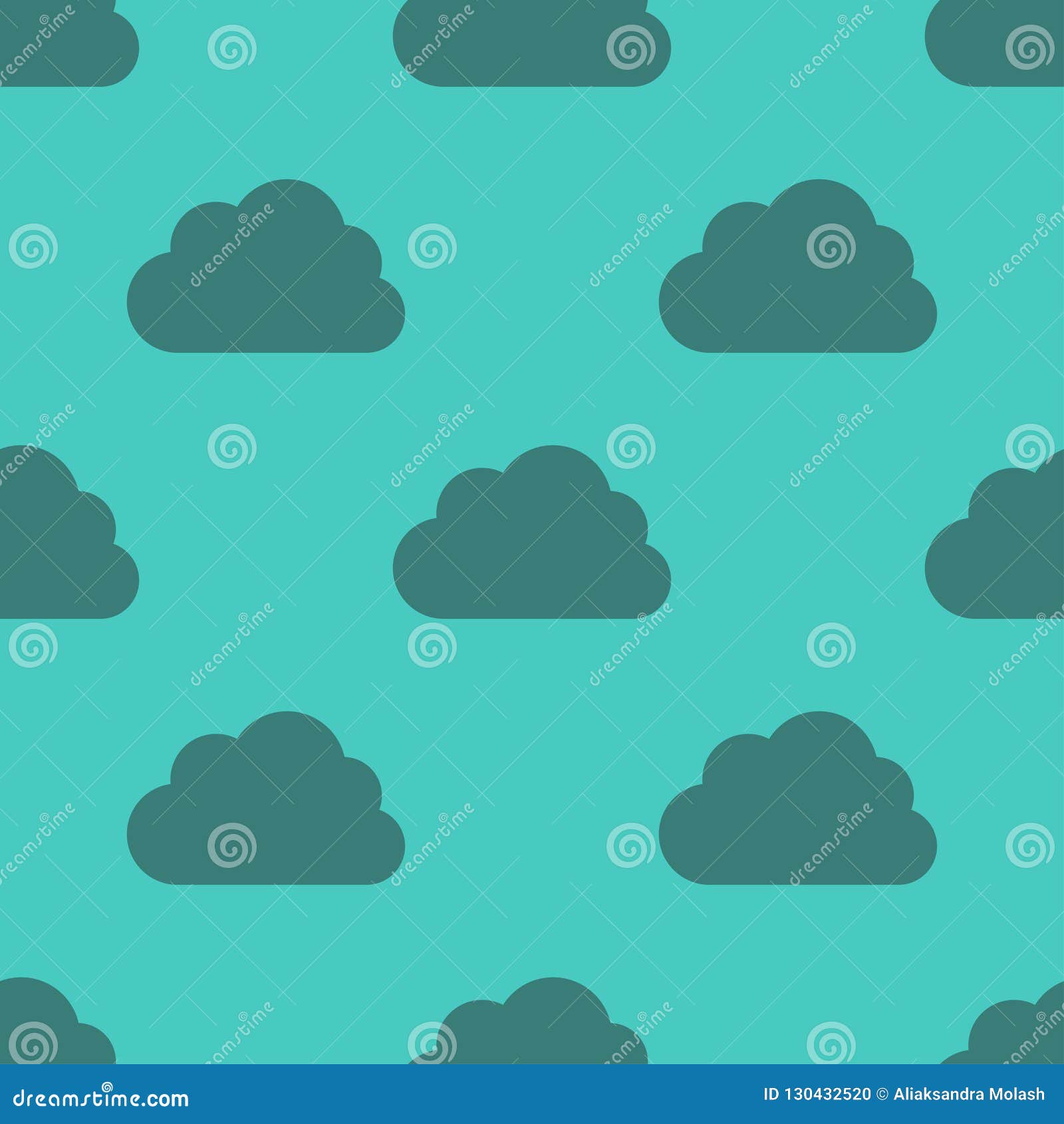 Clouds Weather Seamless Pattern Background Dark Blue Stock Vector - Illustration of modern ...