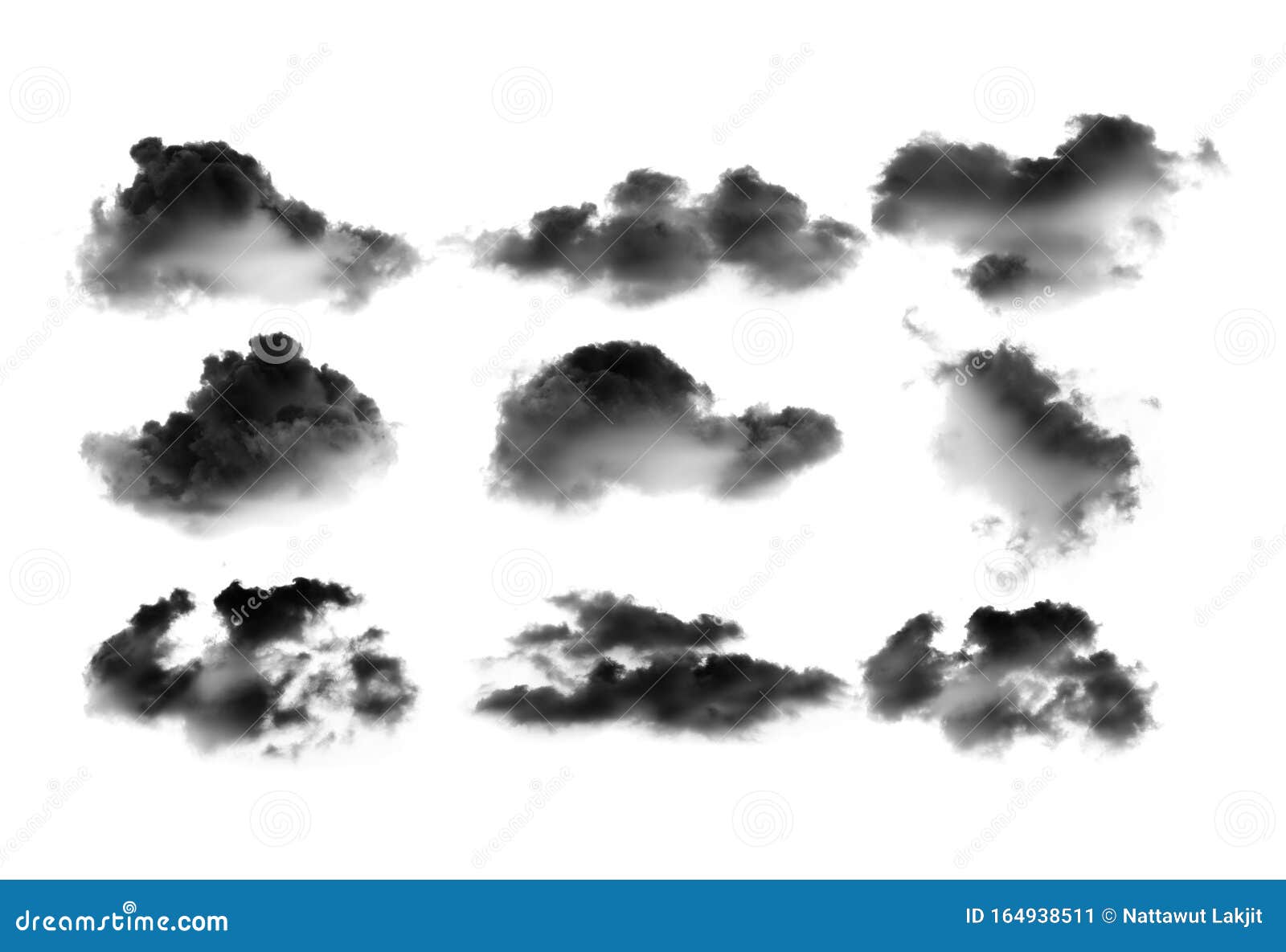 Clouds on white background stock image. Image of idyllic - 164938511