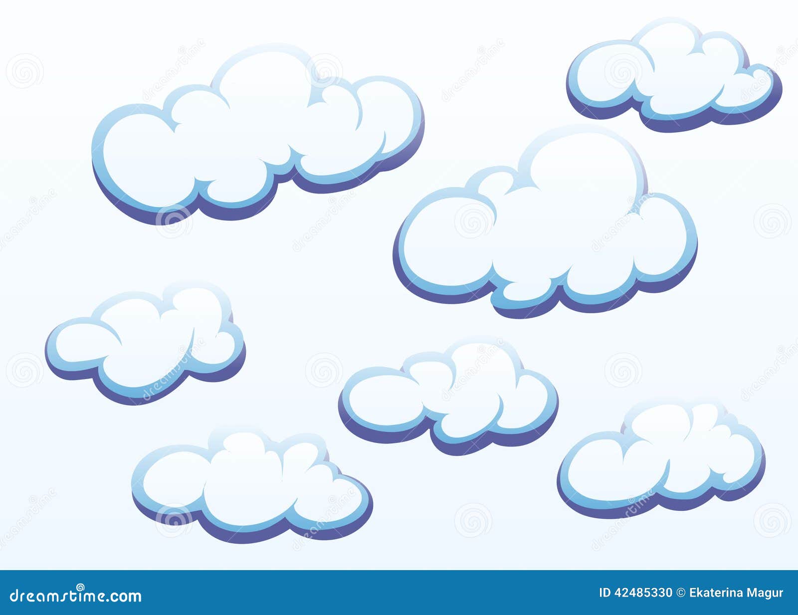 Clouds on white background stock vector. Illustration of steam - 42485330