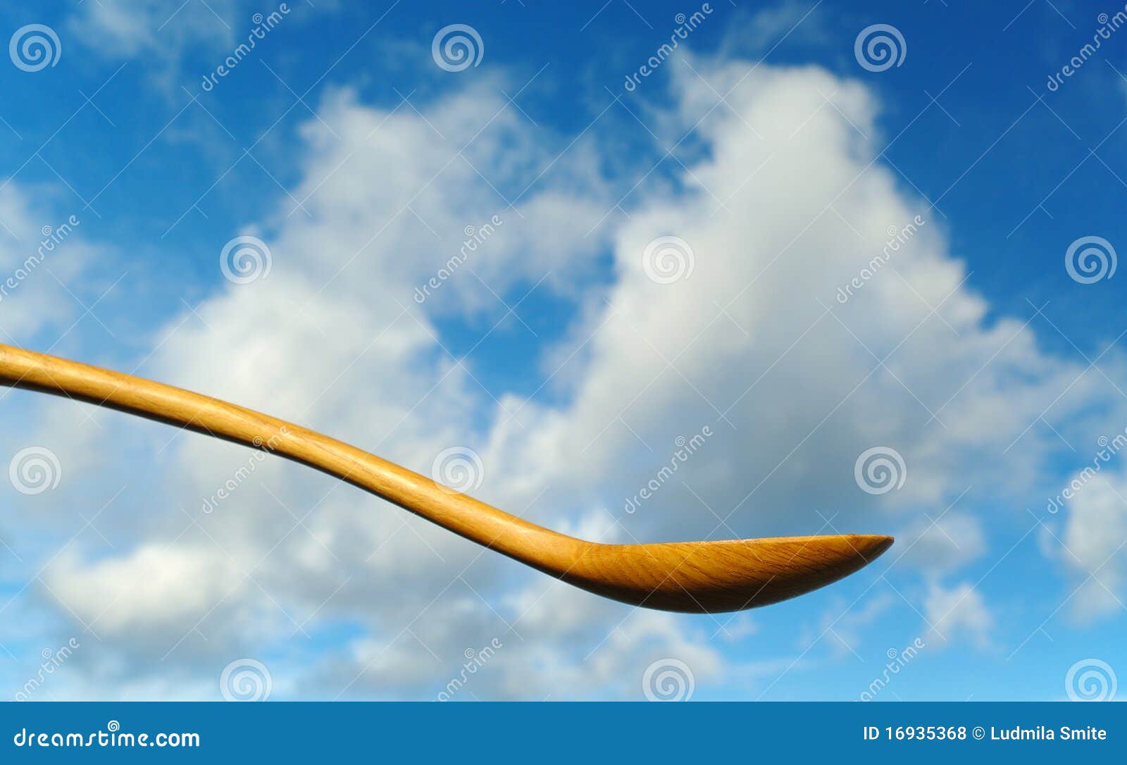 Clouds in the Wooden Spoon. Stock Photo - Image of horizontal, people ...