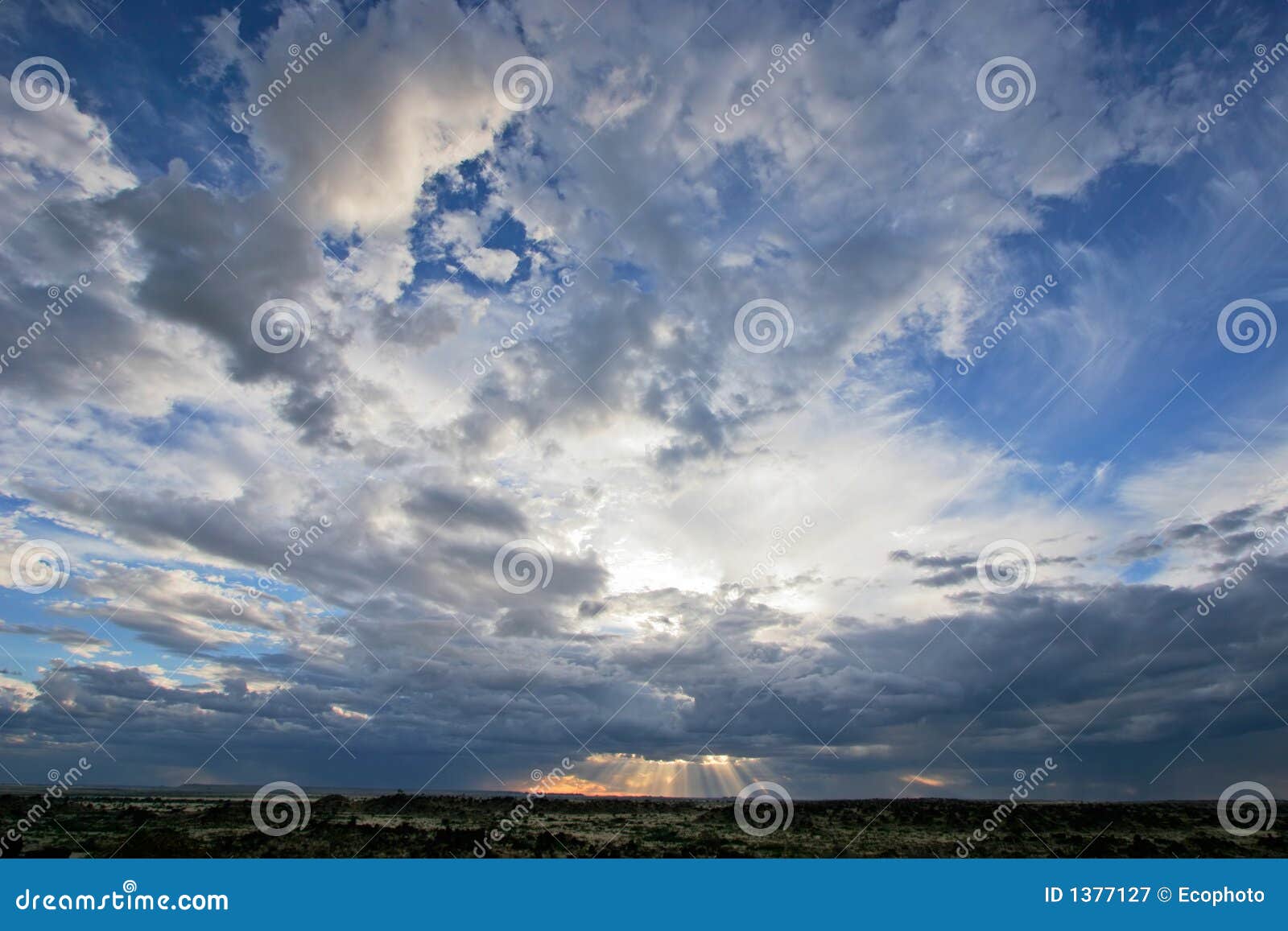 Cloudscape stock image. Image of nature, sunset, silhouette - 1377127
