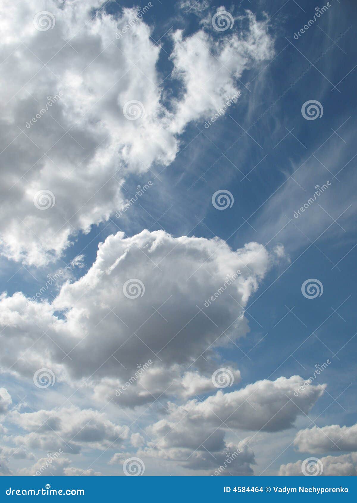 Cloudscape in blue sky stock photo. Image of beauty, serene - 4584464