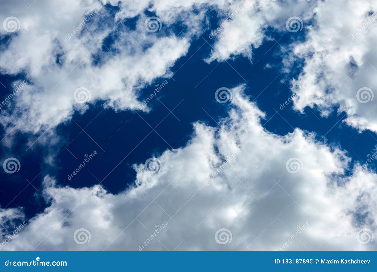 Cloudscape. Blue Sky and White Cloud. Sunny Day Stock Image - Image of ...