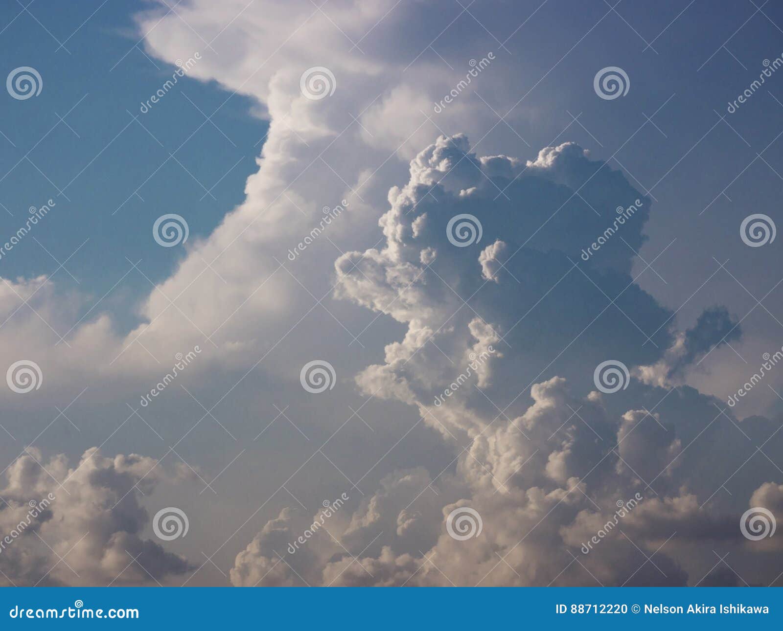 Cloudscape stock photo. Image of light, face, sunbean - 88712220