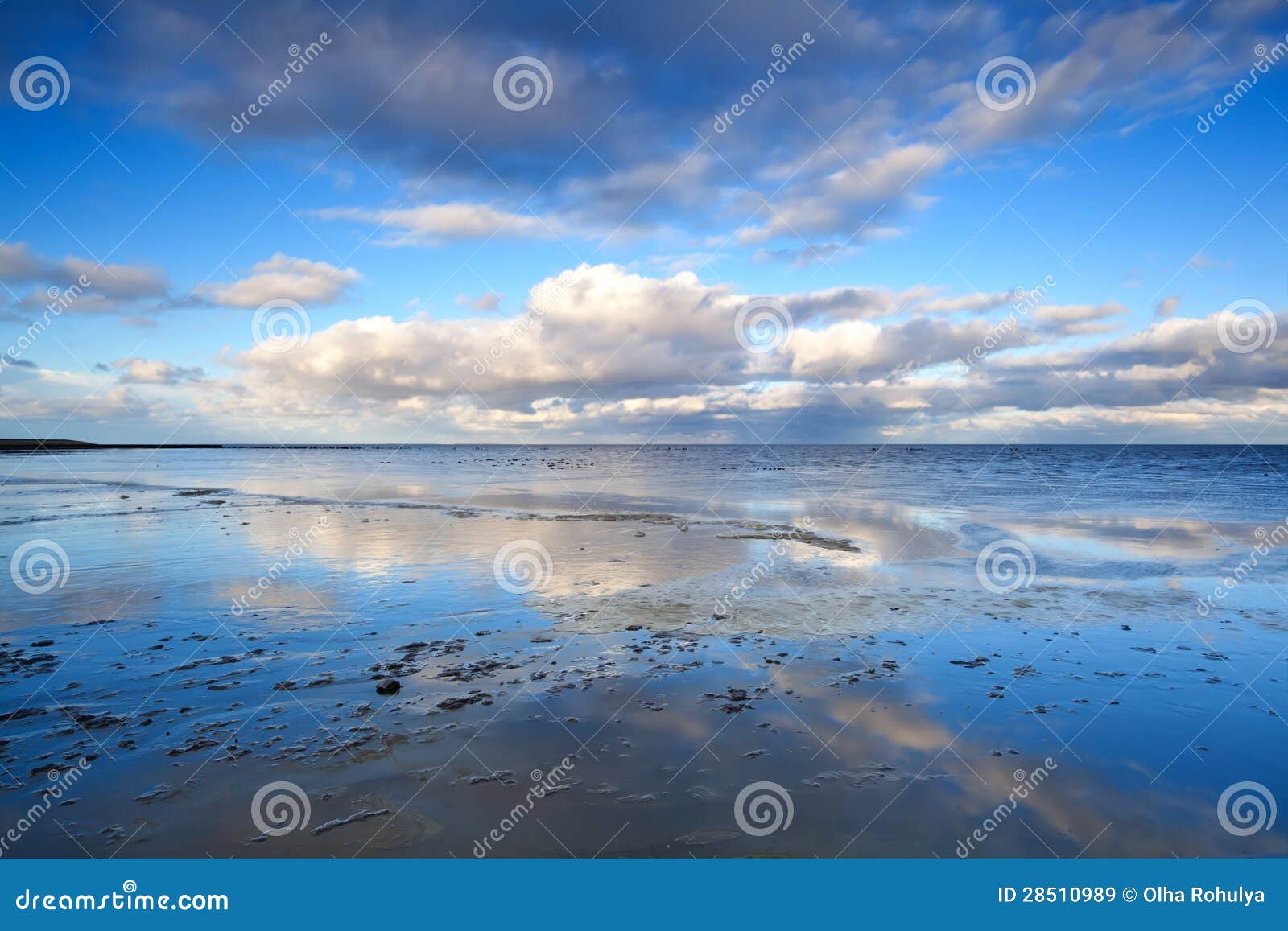 Cloudscape over North sea stock image. Image of netherlands - 28510989