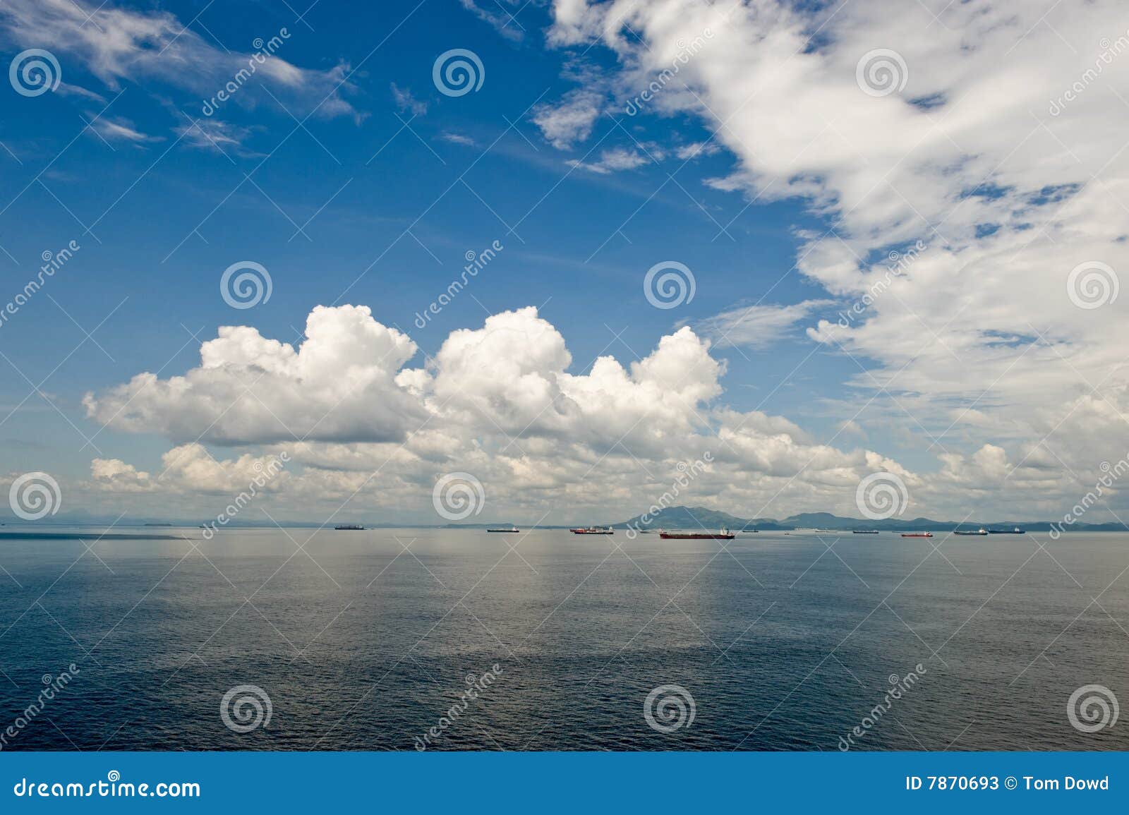 Cloudscape Over Scenic Ocean Stock Image - Image of peace, shore: 7870693