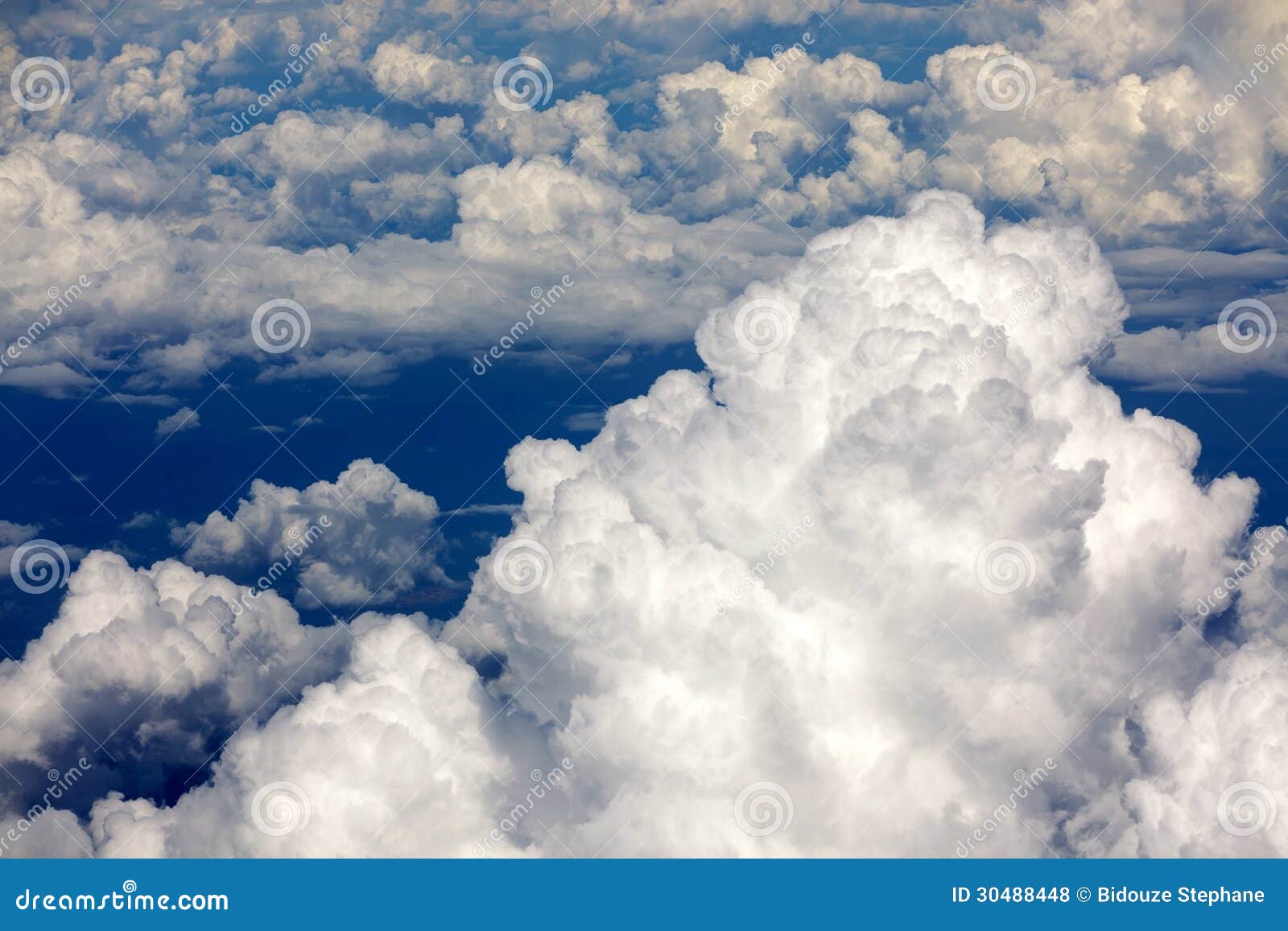 Cloudscape from plane stock photo. Image of cloudy, transportation ...