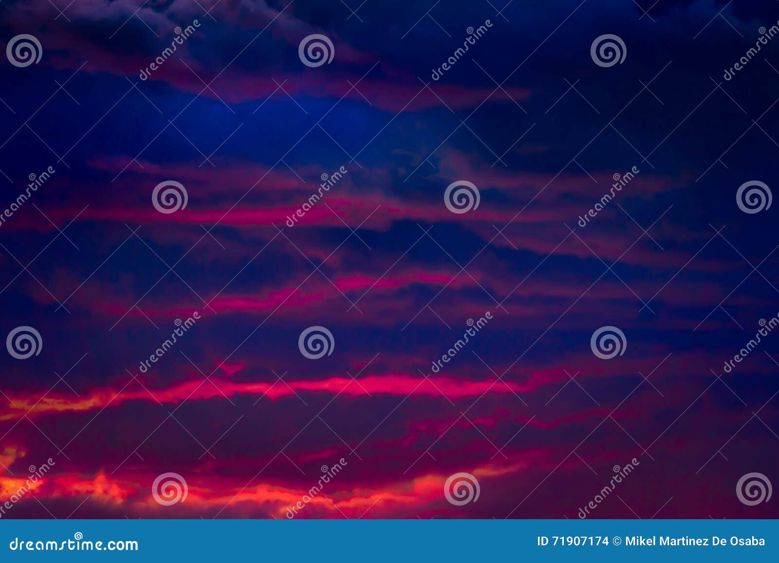 Cloudscape with Red Stormy Clouds Stock Photo - Image of dusk ...