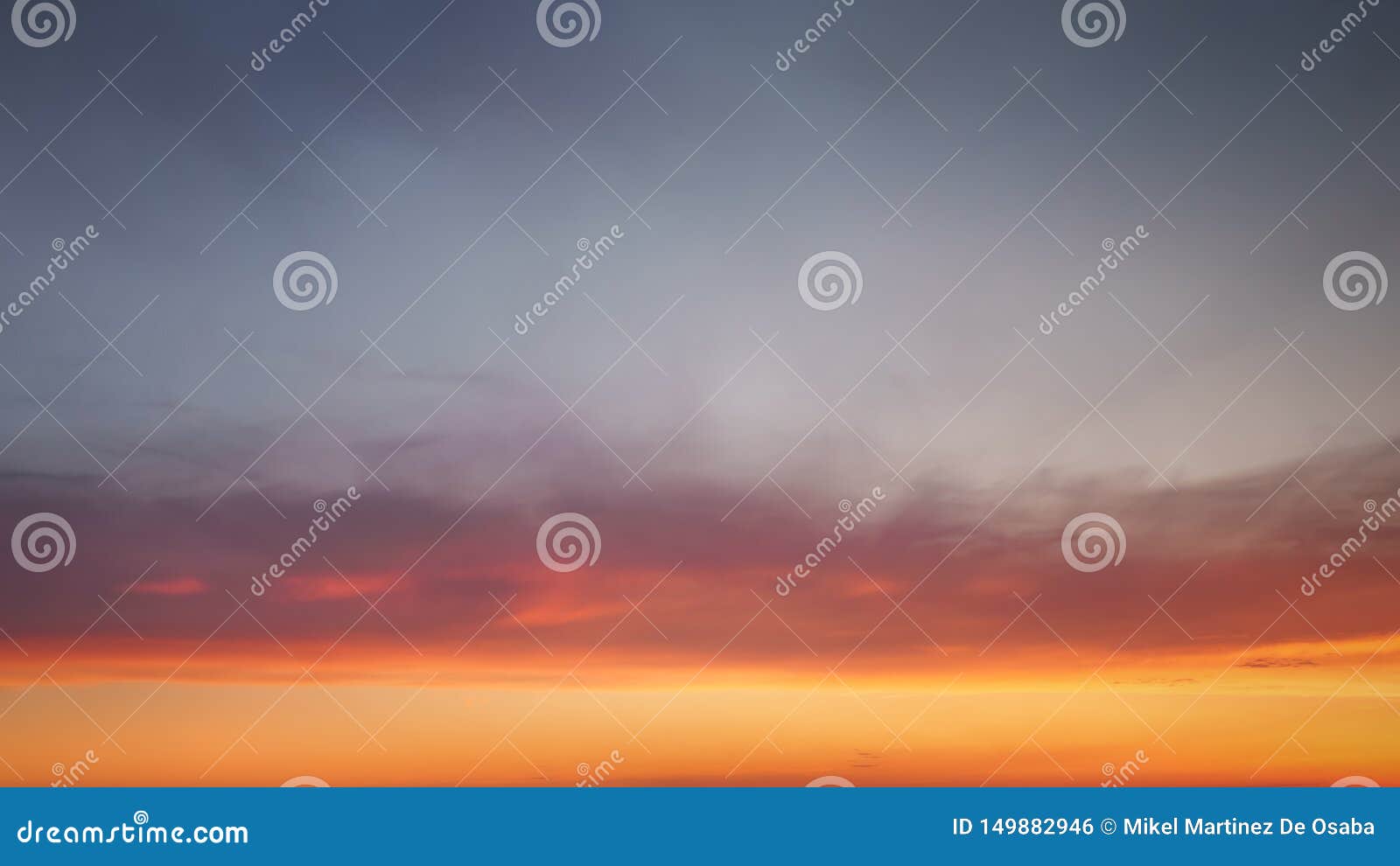 Cloudscape at Sunset with Beautiful Sky Gradient Stock Photo - Image of ...