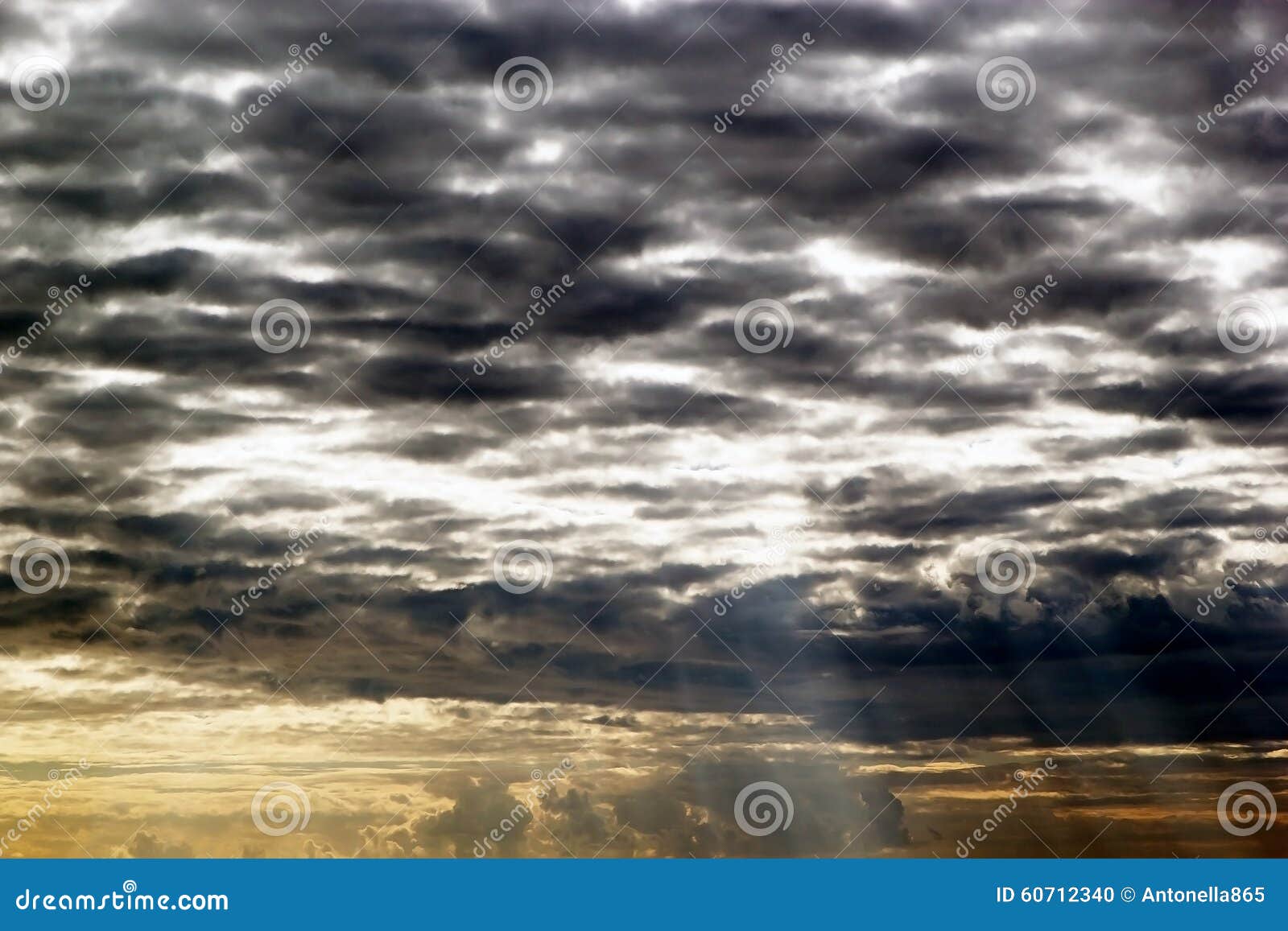 Cloudscape at sunset stock photo. Image of sunshine, sunset - 60712340