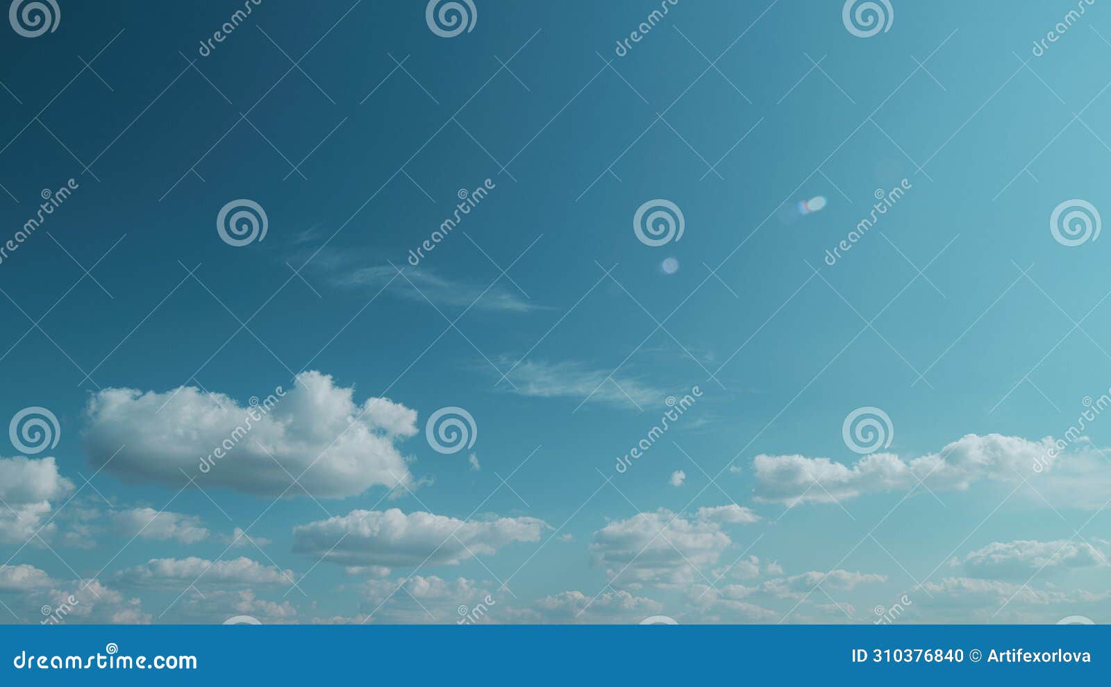 Cloudscape with Various Cloud Types on Background of Blue Sky. Semi ...