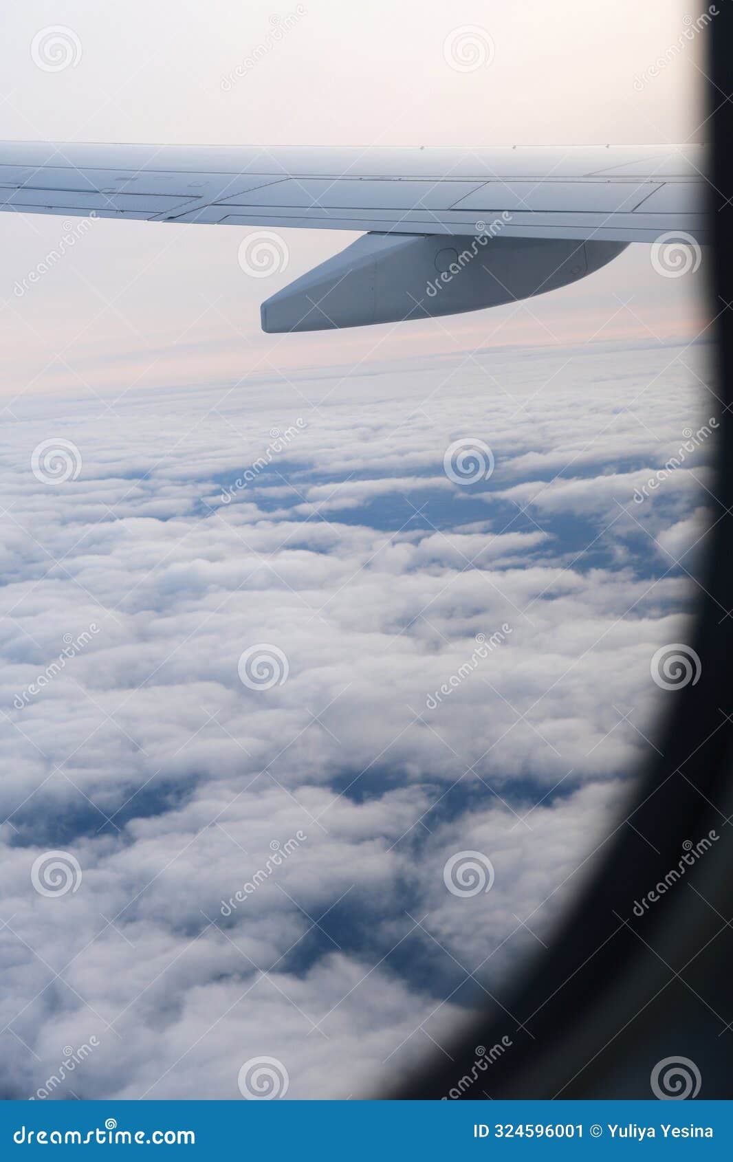 Cloudscape View from Airplane Window Stock Image - Image of altitude ...