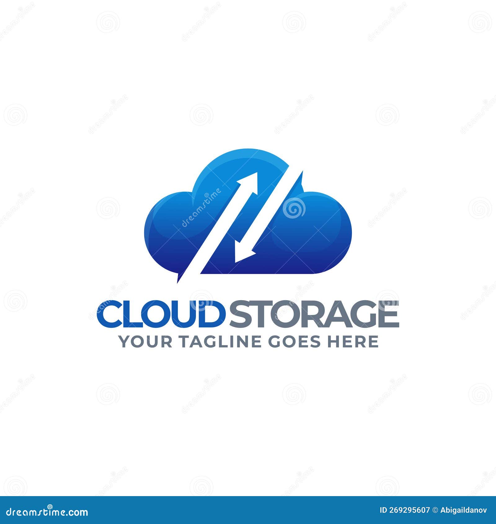 Cloud storage logo design stock vector. Illustration of connect - 269295607