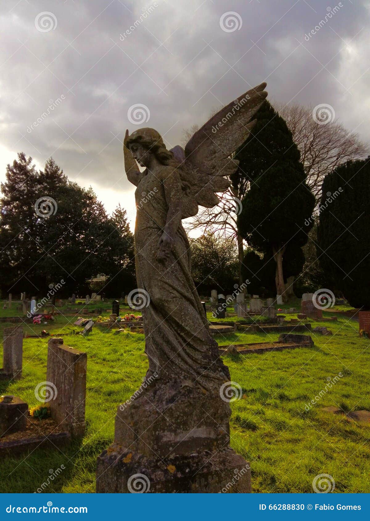 Cloudy angel stock photo. Image of angels, angel, rain - 66288830