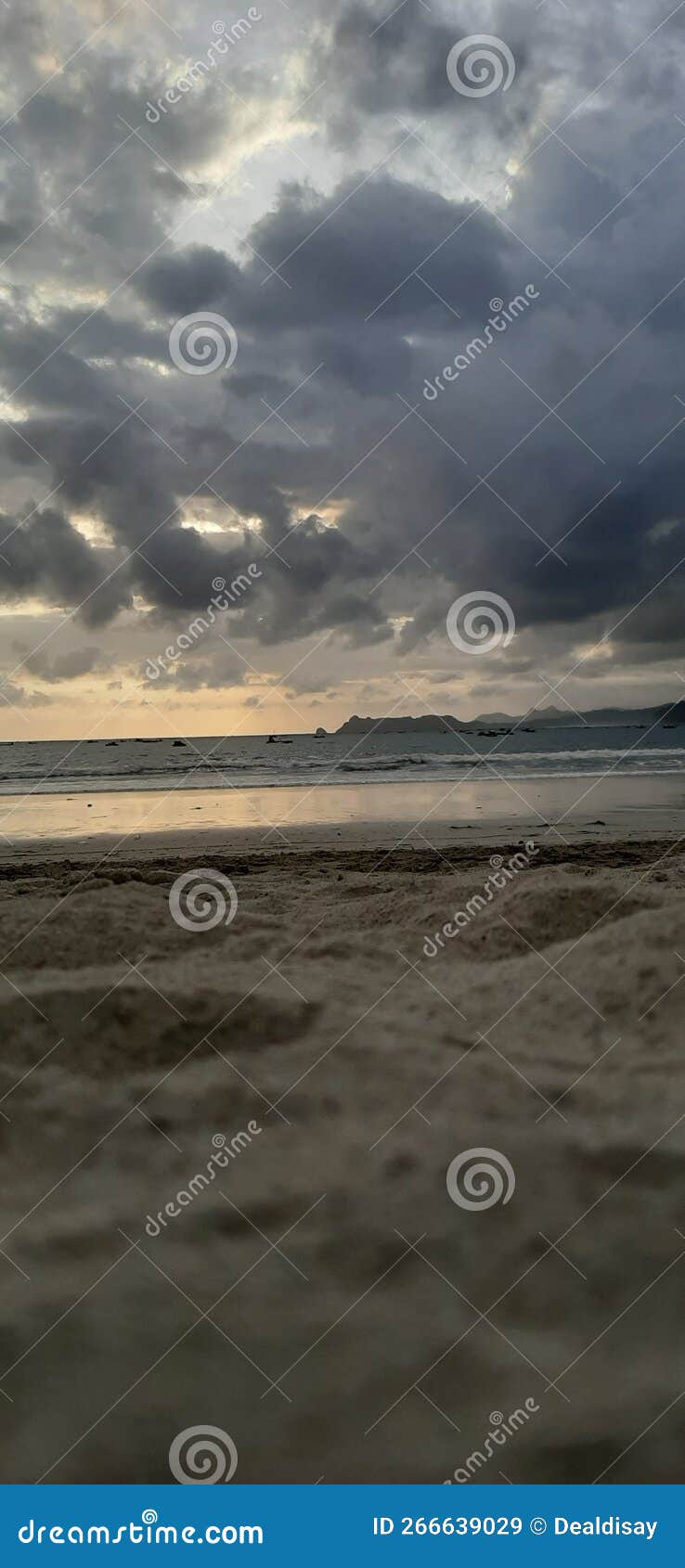 Cloudy Beach before Raining Stock Image - Image of cloud, calmness ...