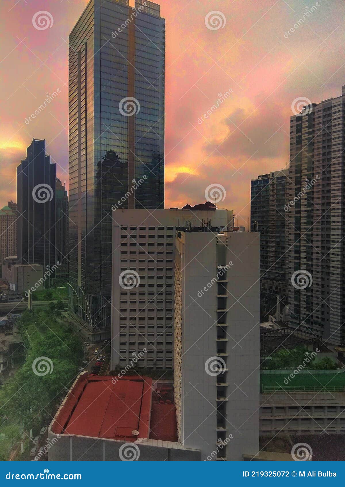 Cloudy behind the building stock photo. Image of architecture - 219325072