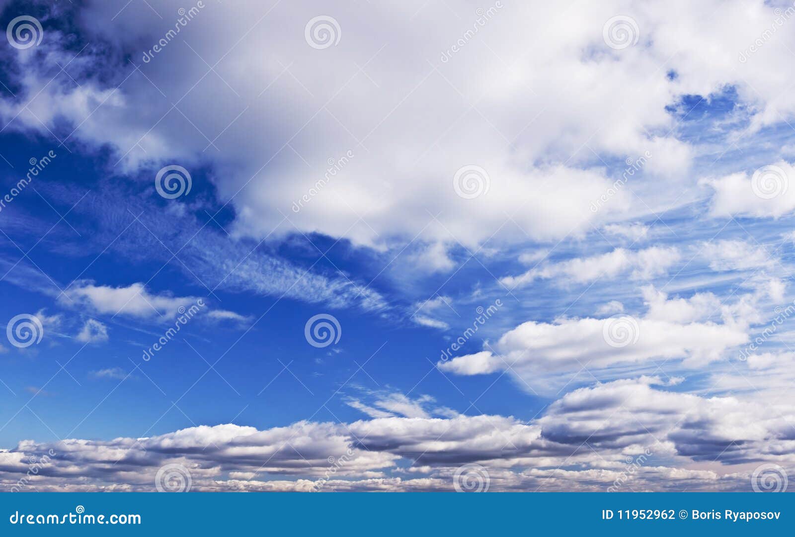 Cloudy blue sky stock photo. Image of scene, color, effect - 11952962