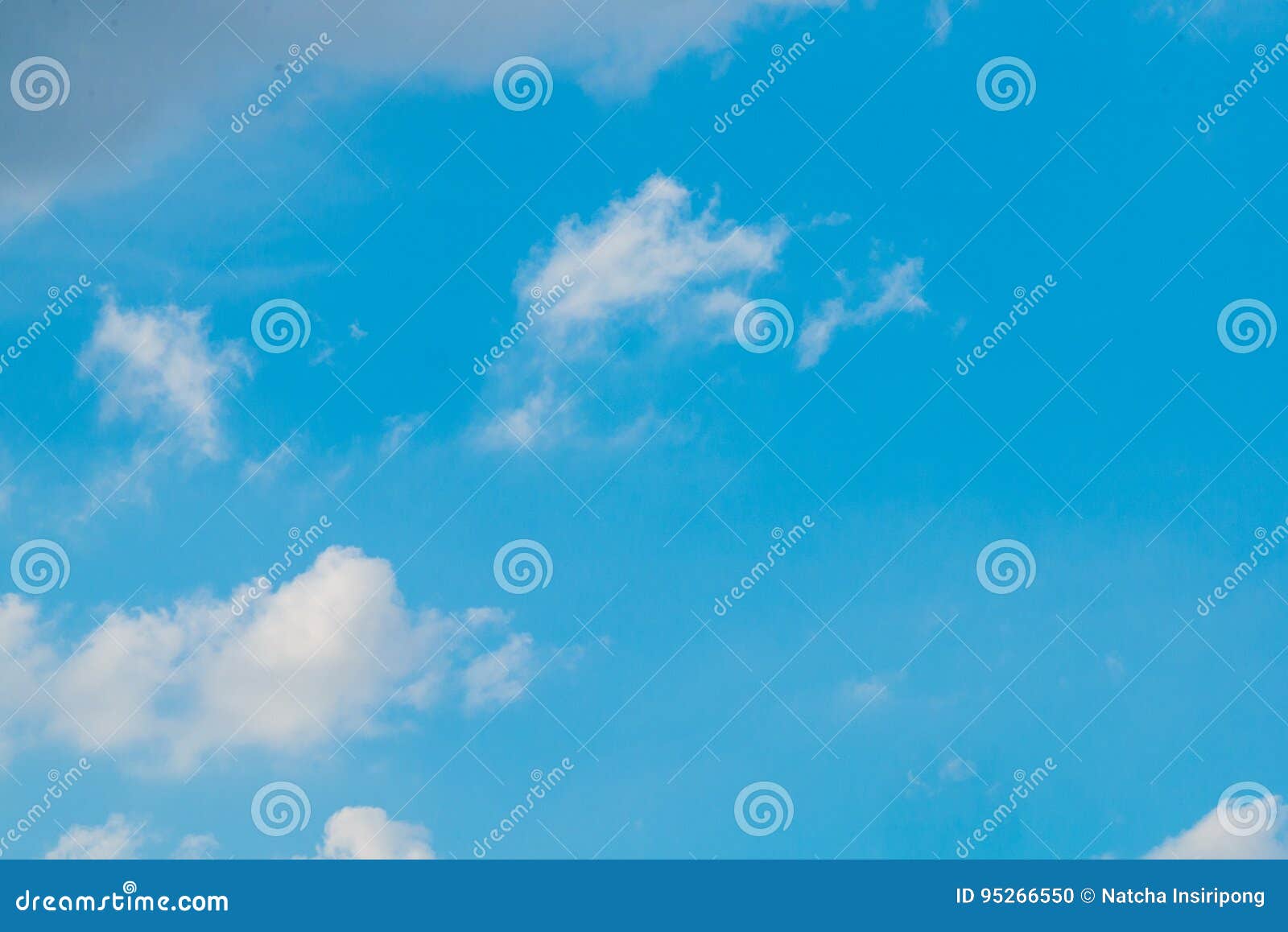 Cloudy blue sky stock photo. Image of space, cloud, blue - 95266550
