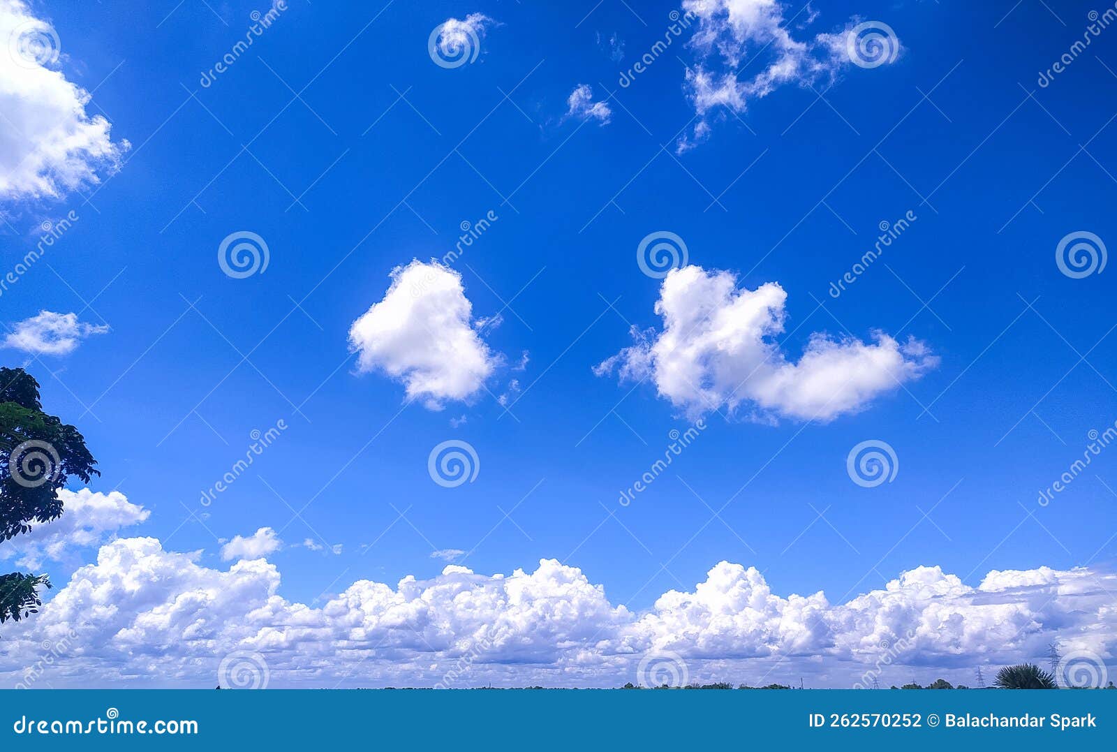 Blue sky stock photo. Image of beauiful, cloudy, bright - 262570252