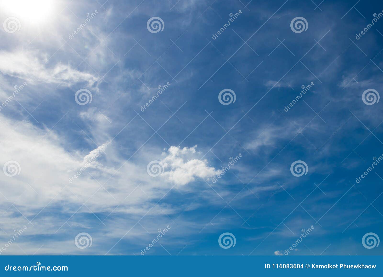 Cloudy sky in daytime stock photo. Image of cloudy, blue - 116083604