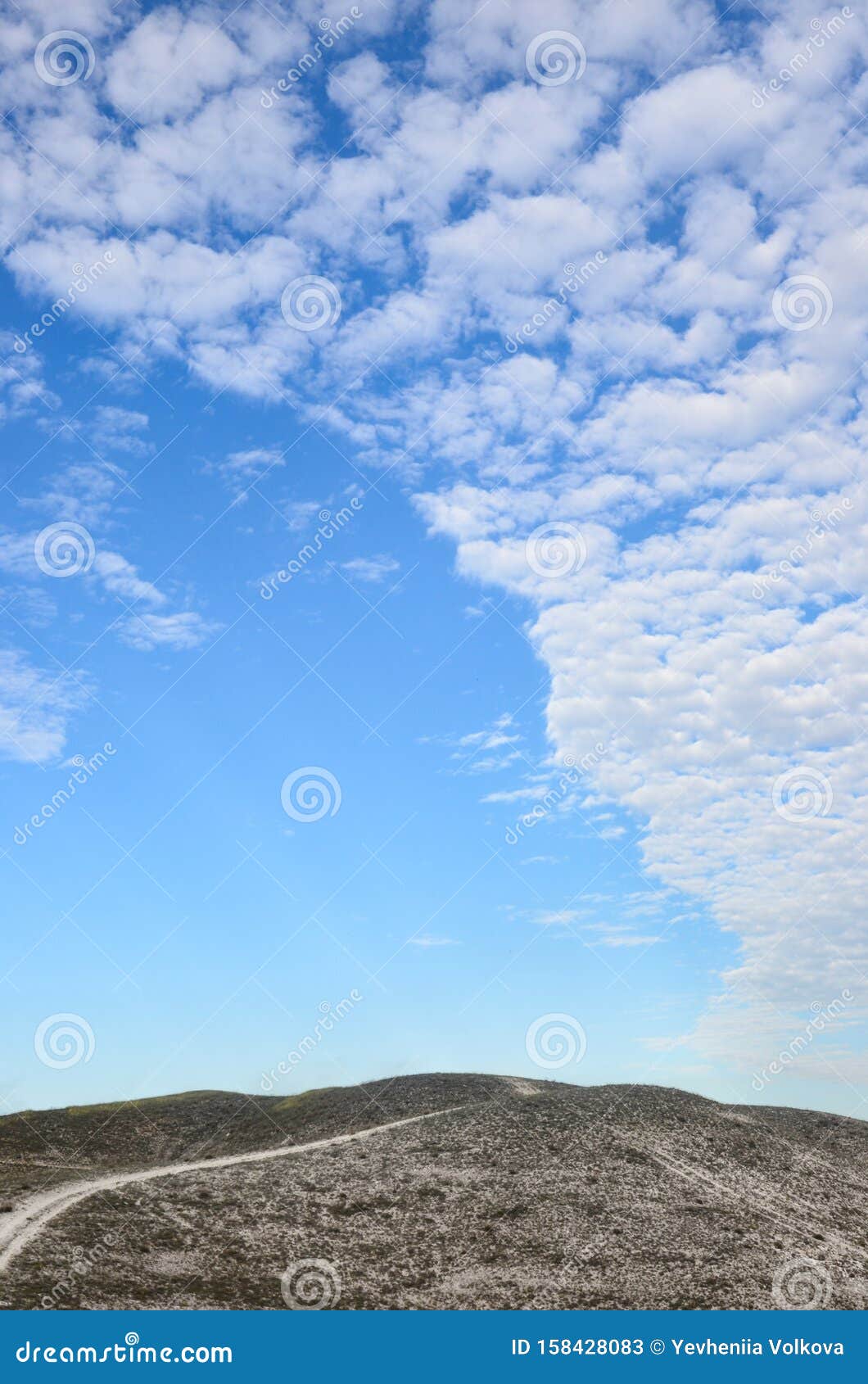Blue Sky with Clouds on the Horizon Stock Image - Image of nature ...