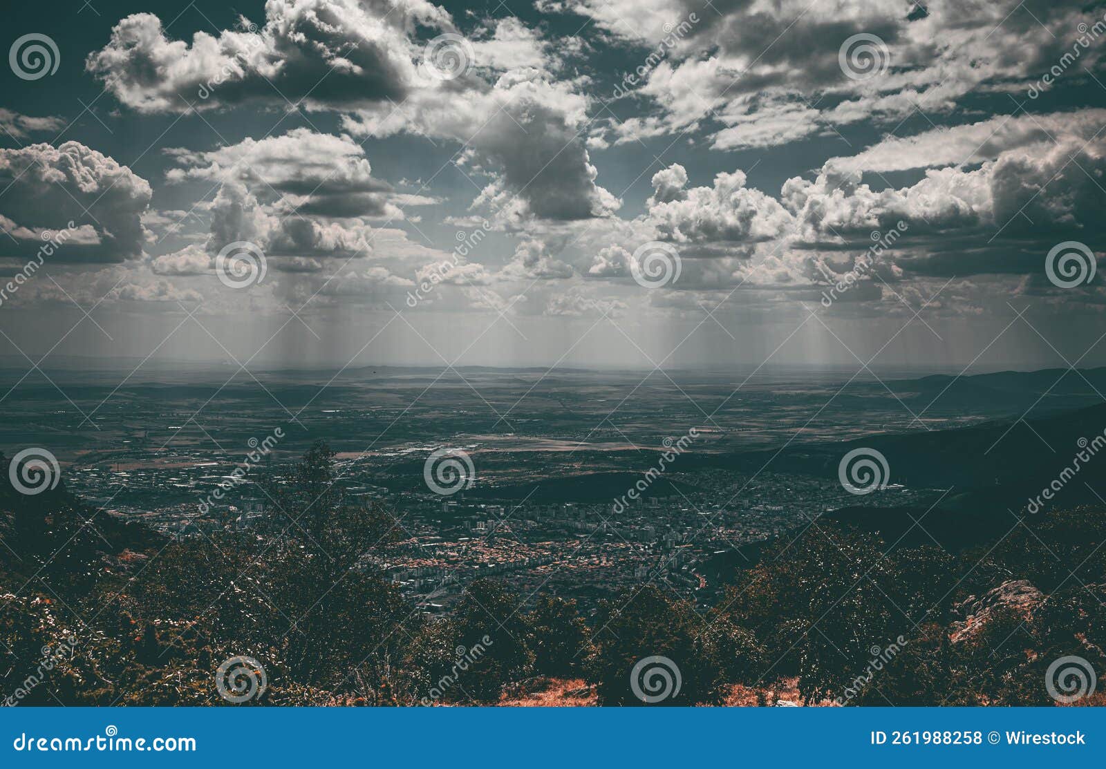 Cloudy Blue Sky Over the Ocean Stock Photo - Image of skyline, island ...