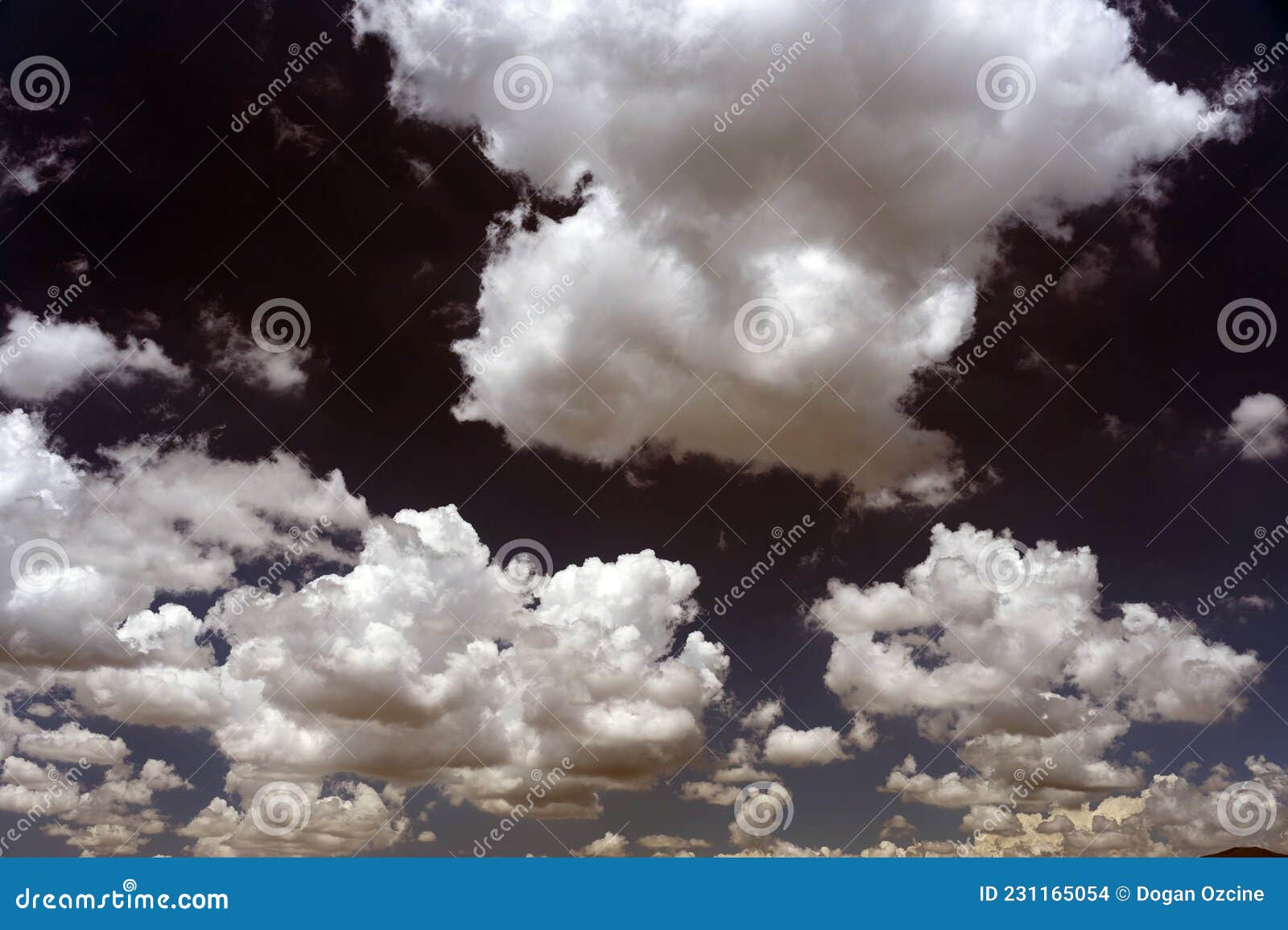 Cloudy blue sky texture stock photo. Image of cumulus - 231165054