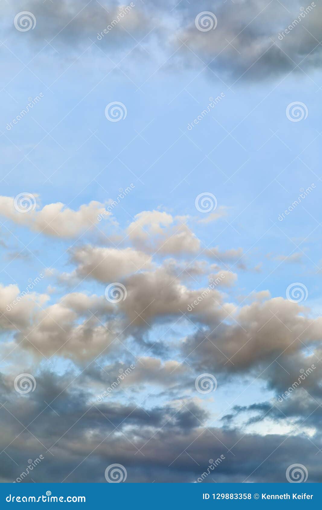 Cloudy Blue Sky stock photo. Image of float, heavens - 129883358
