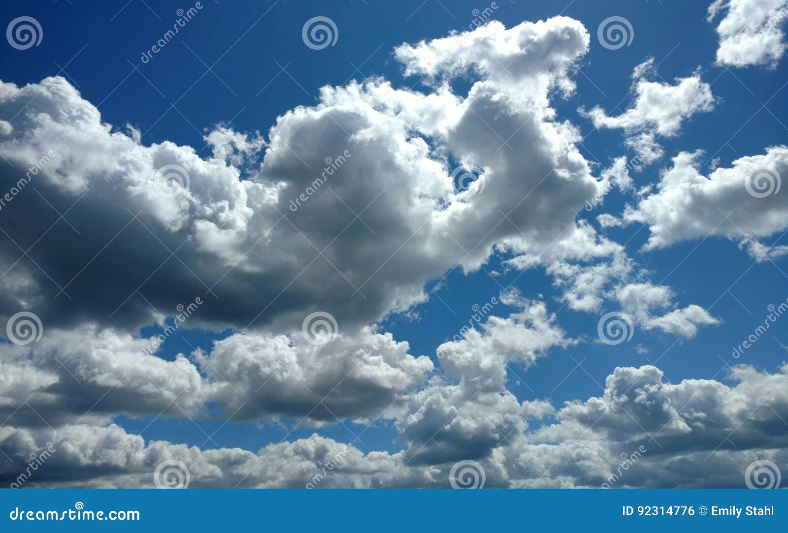 Cloudy and bright stock photo. Image of hopeful, blue - 92314776