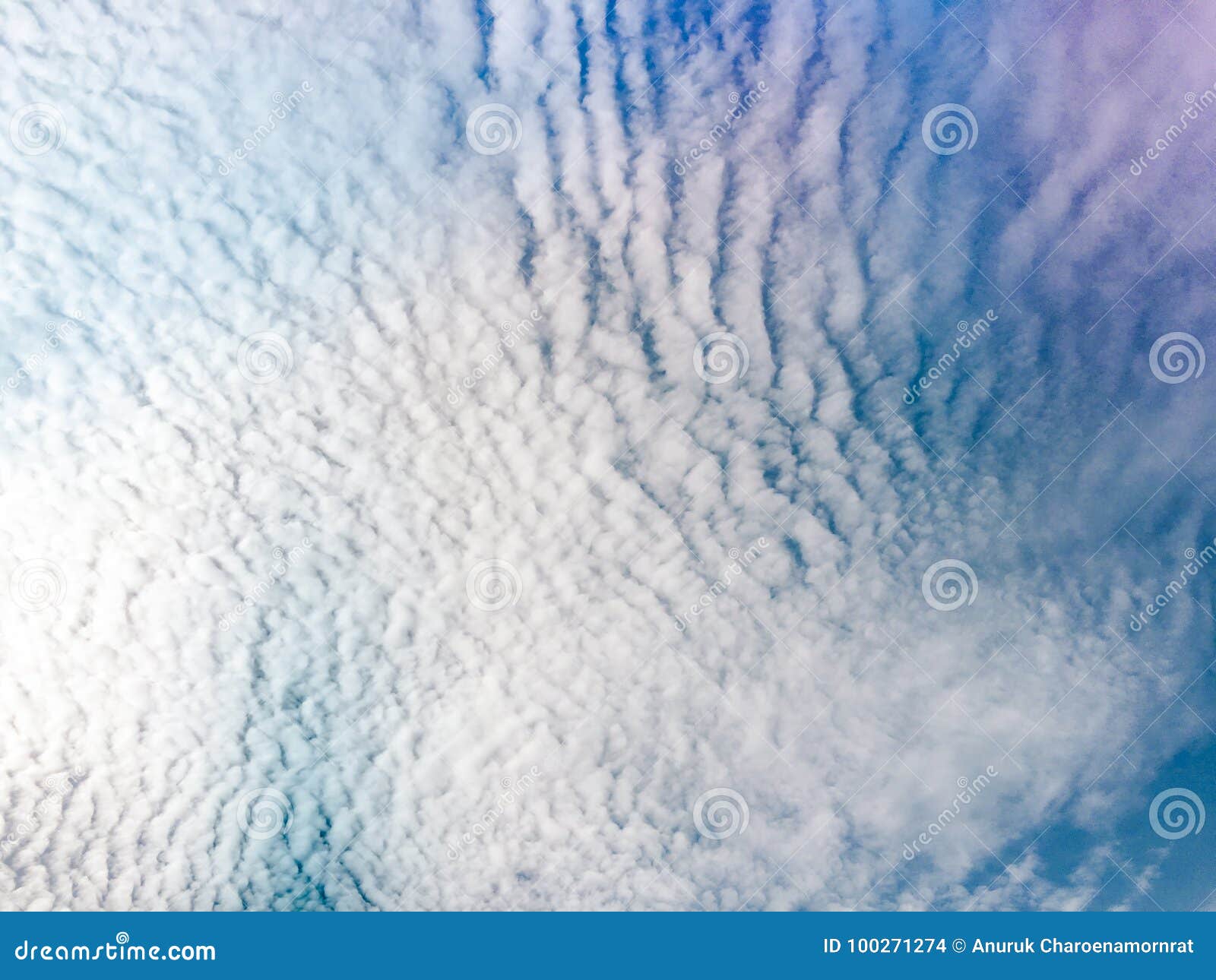 Cloudy and Bright Blue Sky on Morning Time in Summer Season with Stock ...