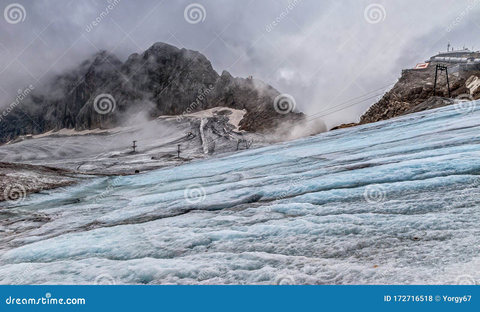 Dachstein Glacier in Austrian Alps Stock Photo - Image of outdoors ...