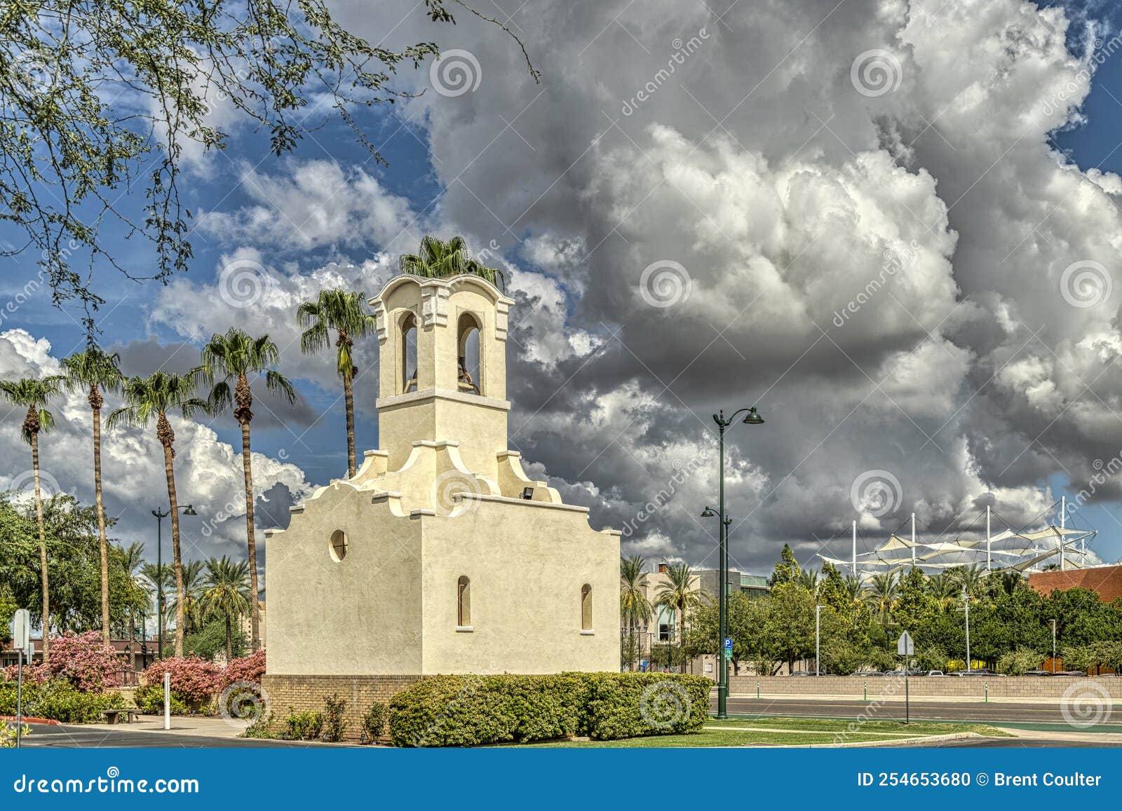 Cloudy Day in Downtown Mesa, Arizona Stock Photo - Image of cloudscape ...