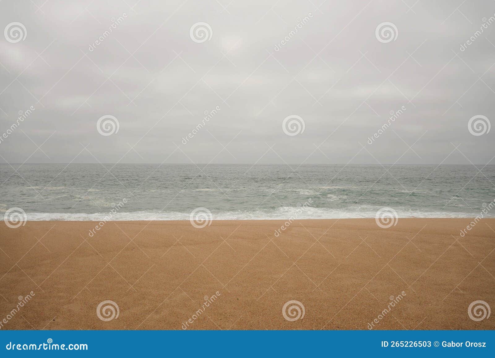 Cloudy Day at the Empty Beach Stock Image - Image of dark, lonely ...
