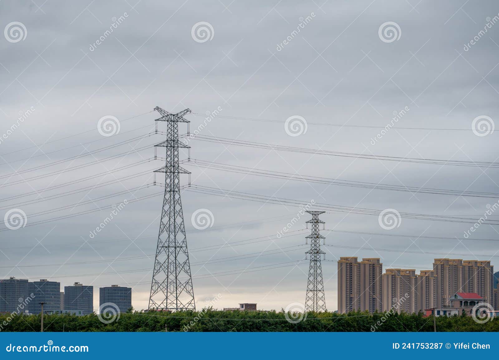 Iron Towers For Water On The Field. Water Storage Tanks Royalty-Free ...