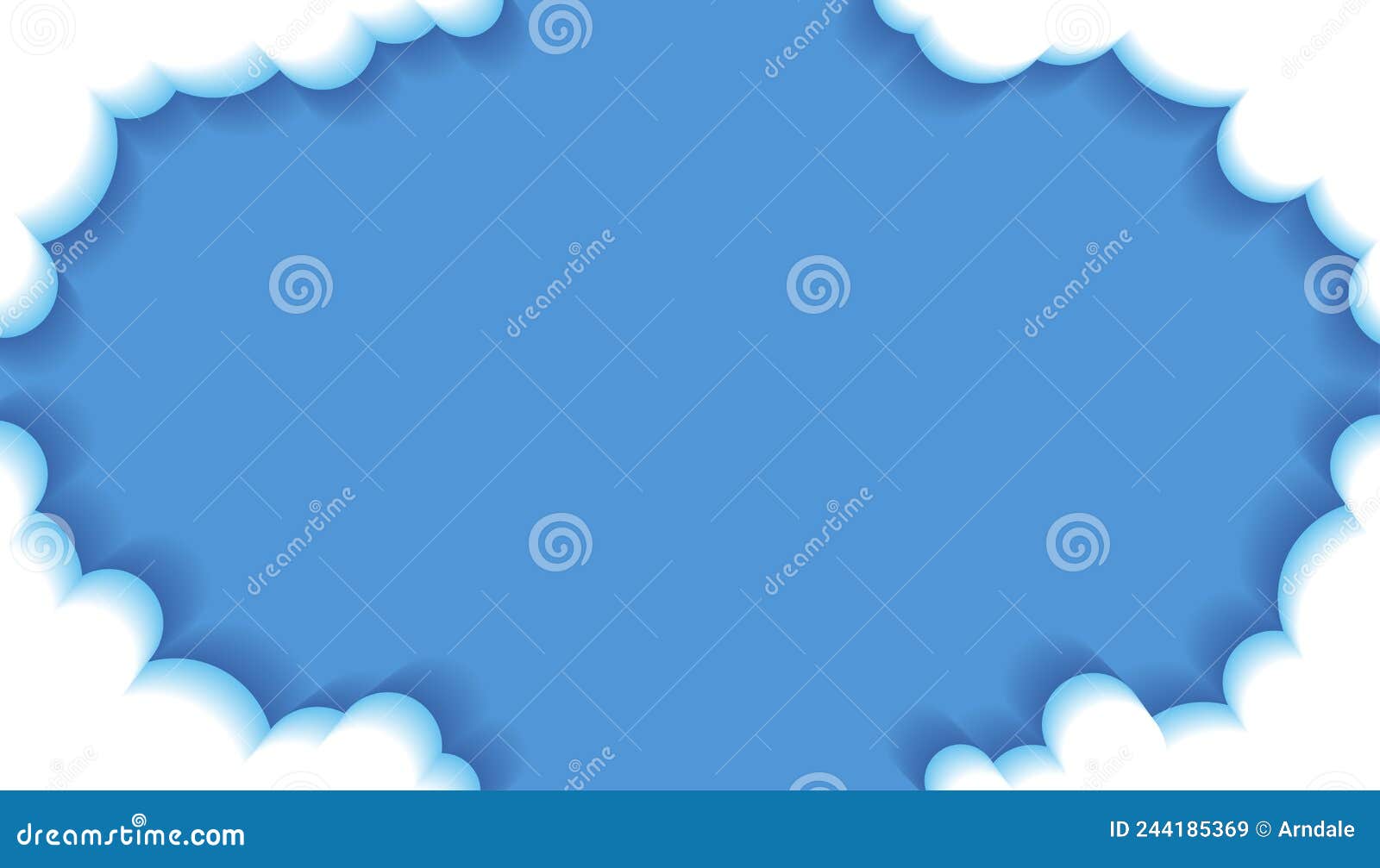 Cloudy Frame. White Clouds on a Blue Background Stock Vector ...