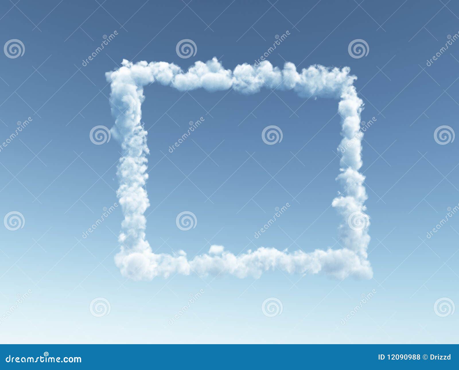 Cloudy frameborder stock illustration. Illustration of clouds - 12090988