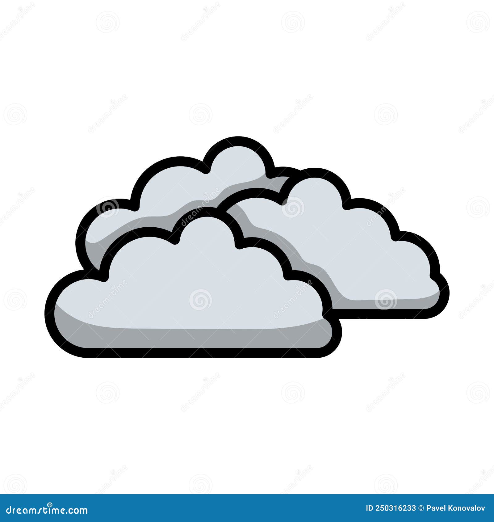 Cloudy Icon stock vector. Illustration of cloudscape - 250316233