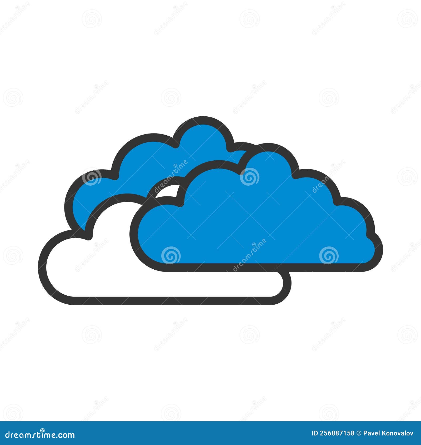Cloudy Icon stock vector. Illustration of graphic, mobile - 256887158