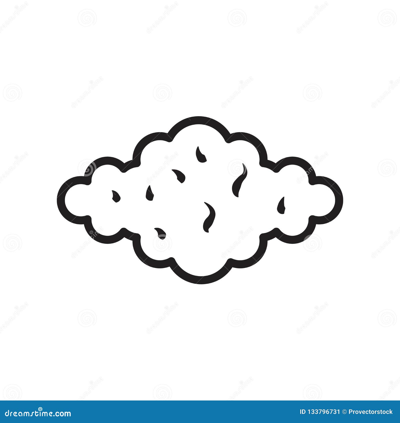 Cloudy Icon Vector Isolated on White Background, Cloudy Sign Stock ...