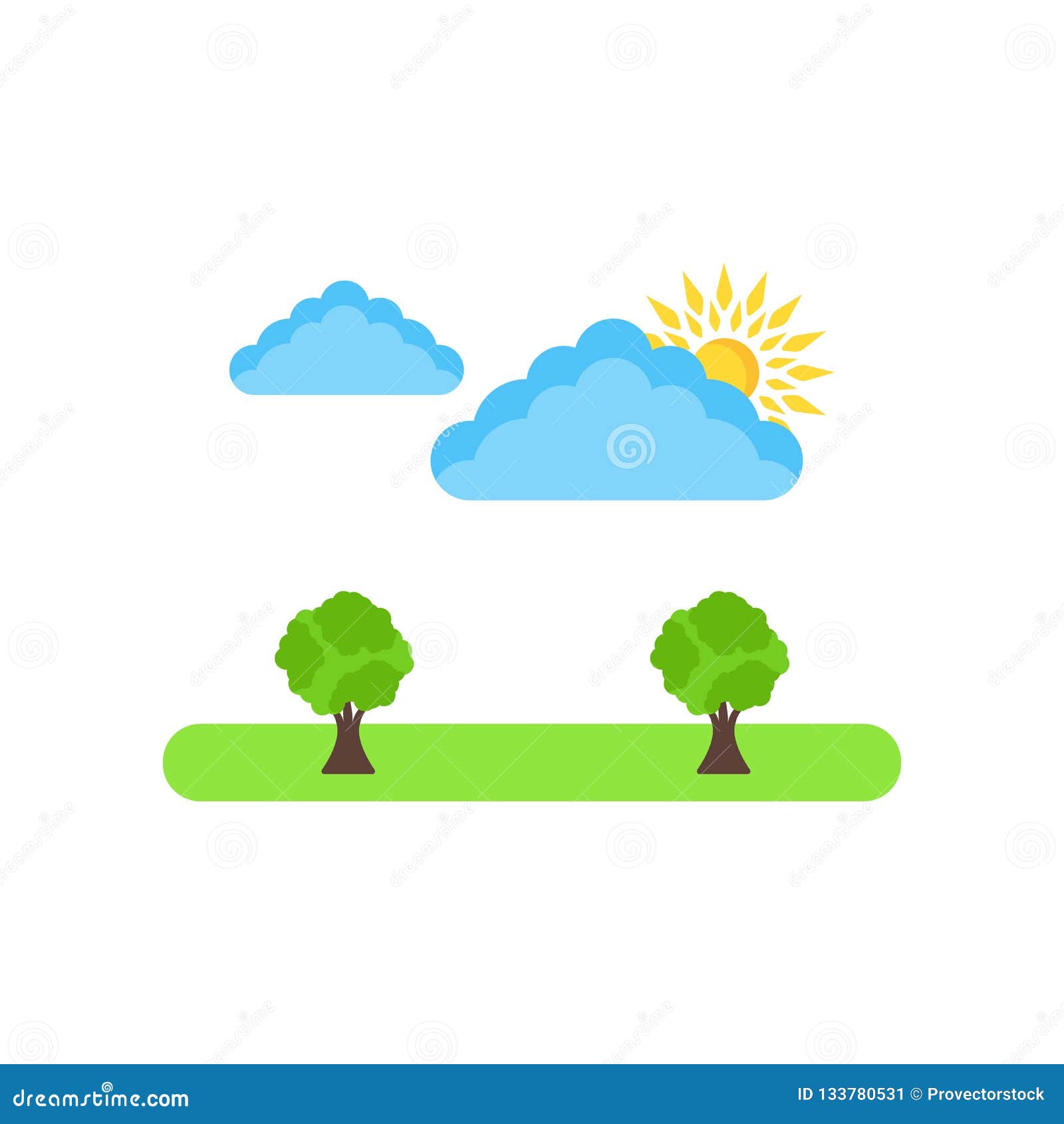 Cloudy Icon Vector Sign and Symbol Isolated on White Background Stock ...