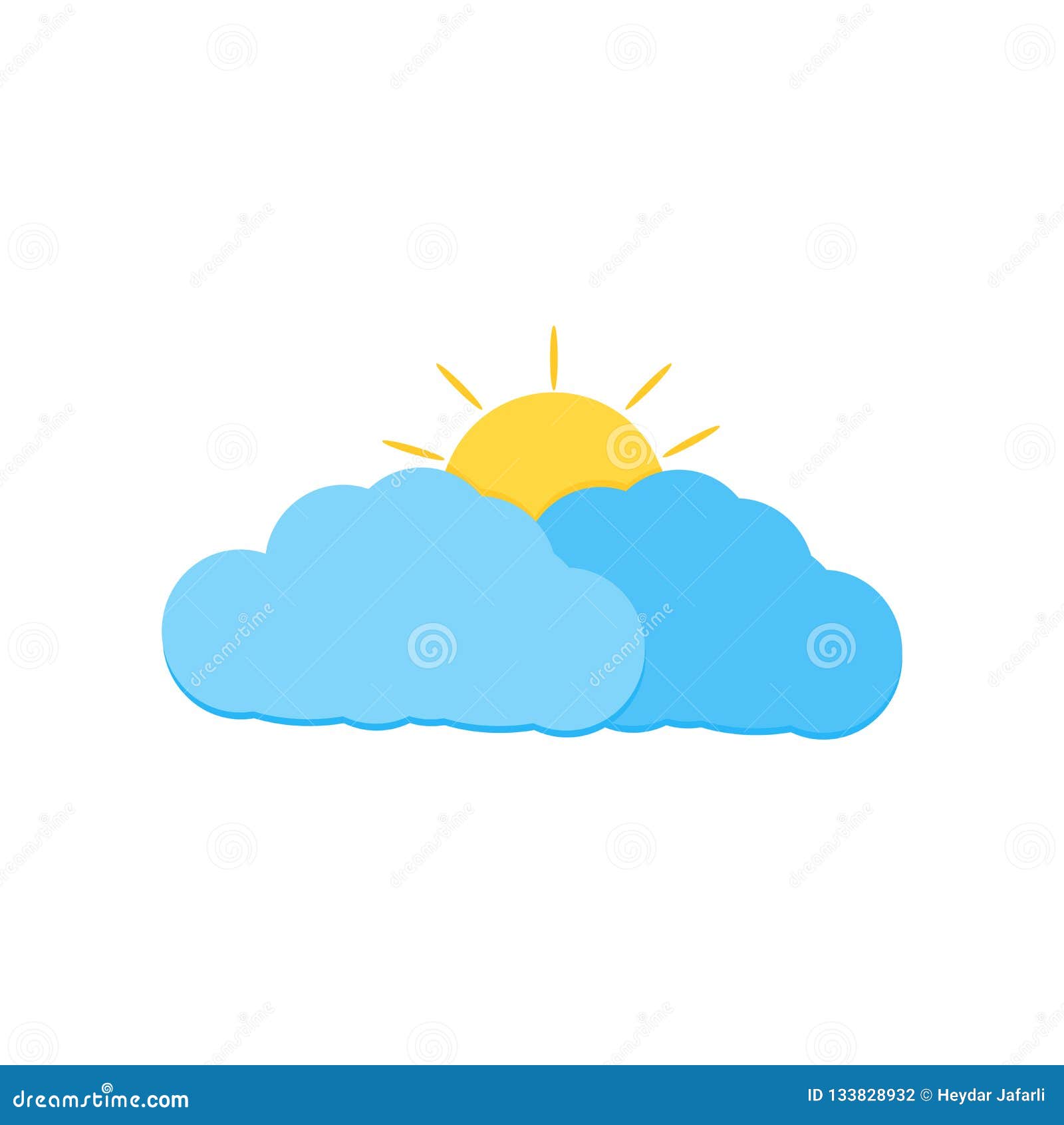 Cloudy Icon Vector Sign and Symbol Isolated on White Background Stock ...