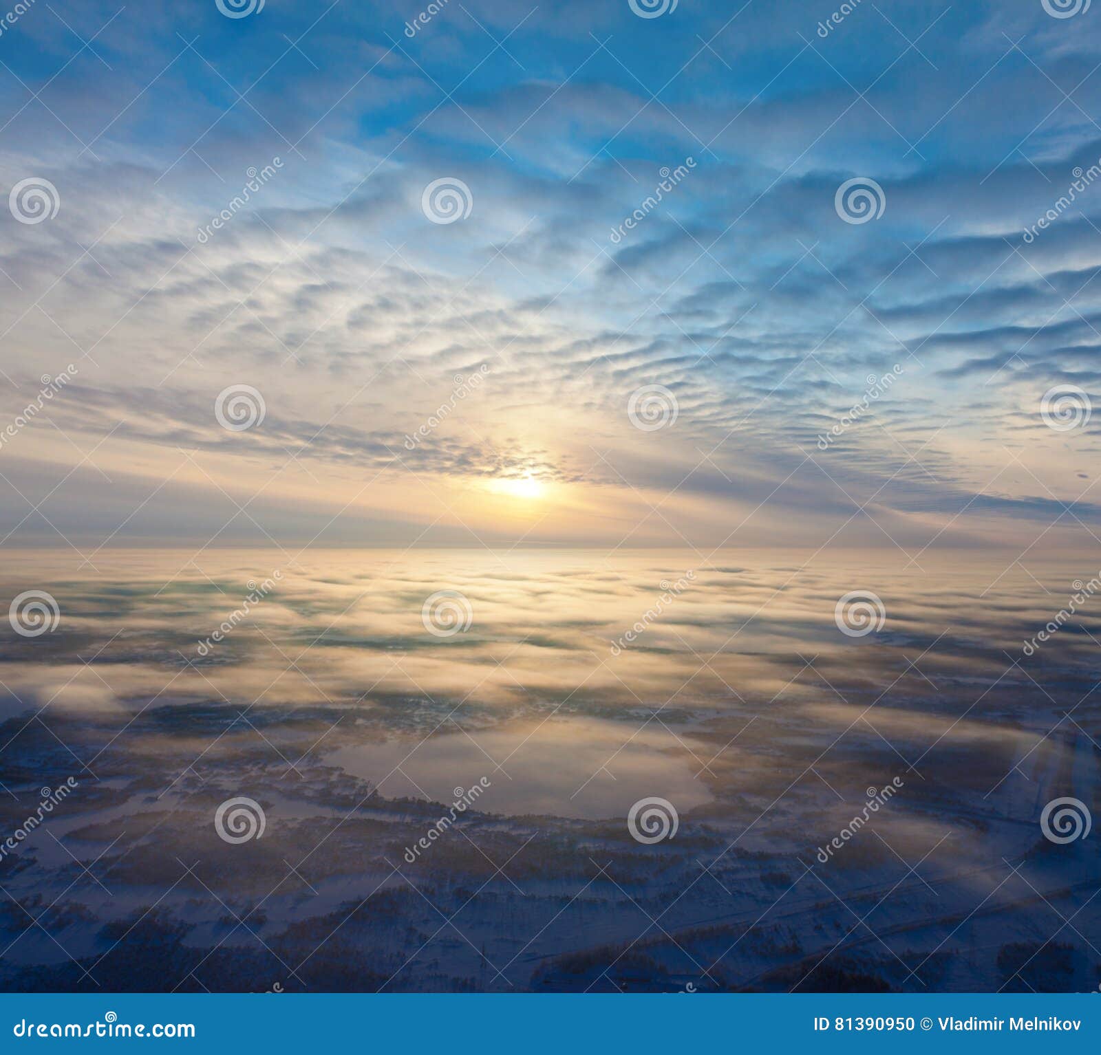 Between Cloudy Layers, Top View Stock Photo - Image of morning ...