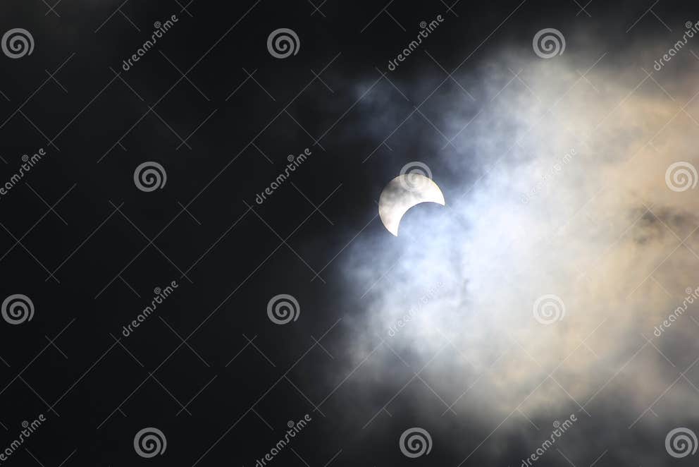 Solar Eclipse at Bandung, West Java, Indonesia Stock Photo - Image of adventure, landscape ...