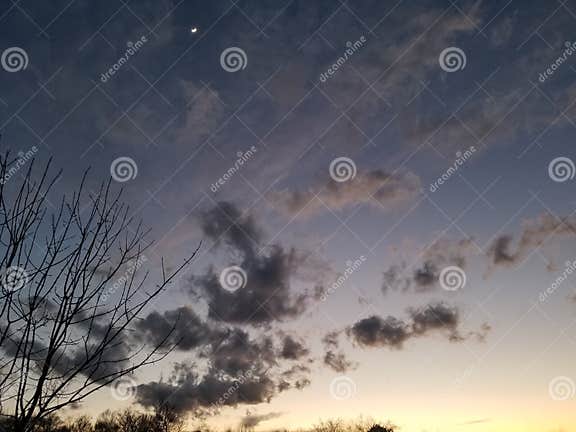 Cloudy moon haze stock photo. Image of darkness, dusk - 193047474