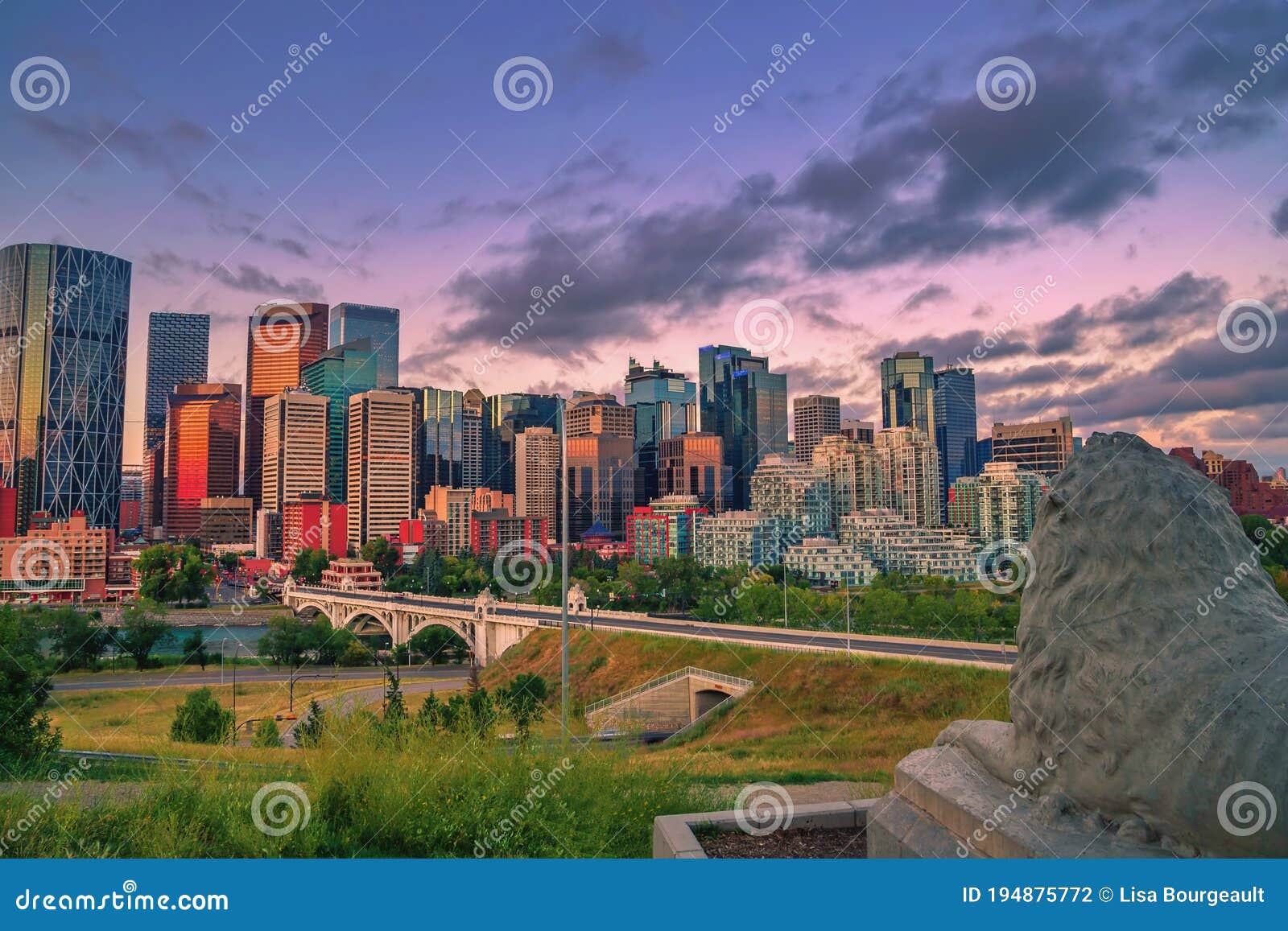 Cloudy Morning Sky Over Downtown Calgary Stock Photo - Image of calgary ...