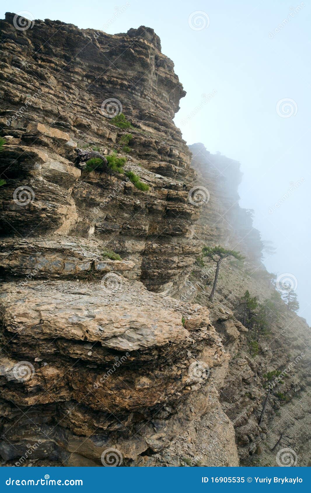 Cloudy Mountain Rock Landscape Stock Image - Image of weather, steep ...