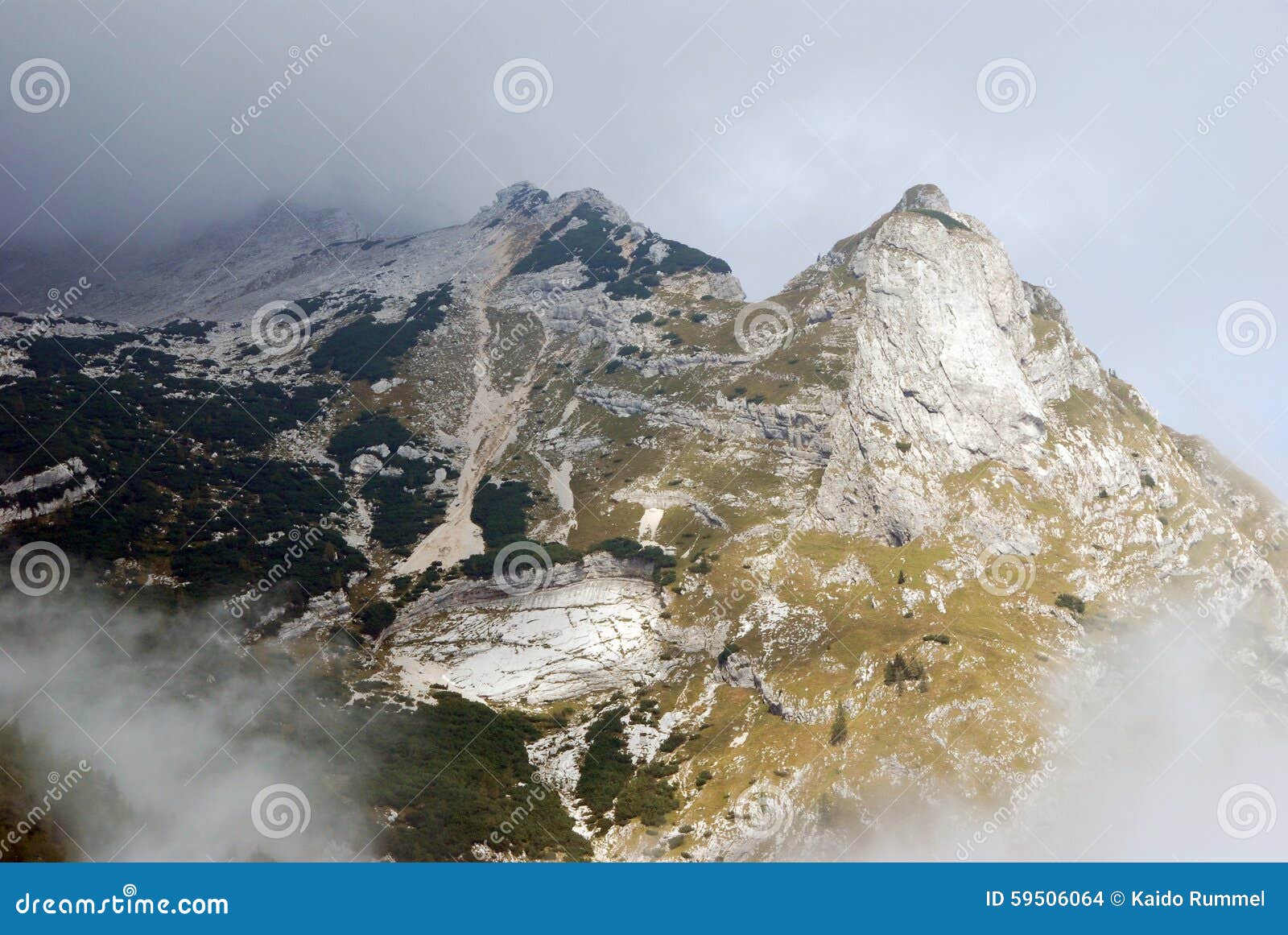 Cloudy mountain top stock photo. Image of misty, colorful - 59506064