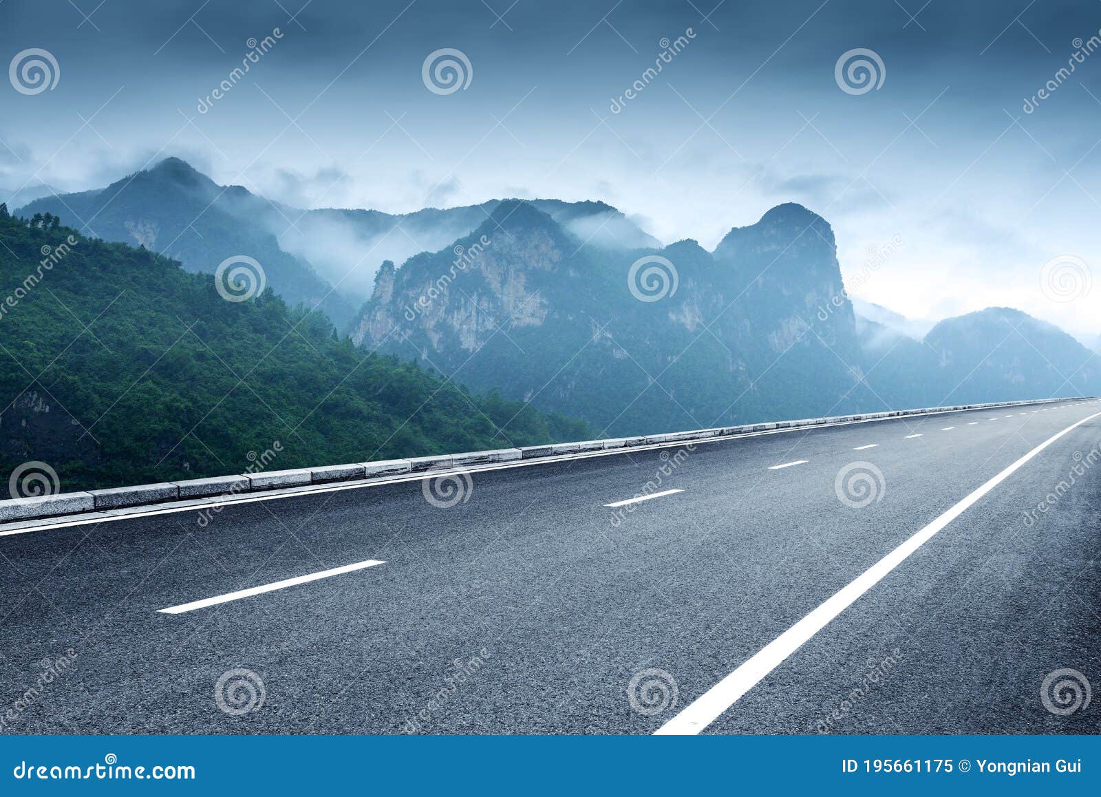Highway Landscape in the Mountains of Chongqing, China Stock Image ...