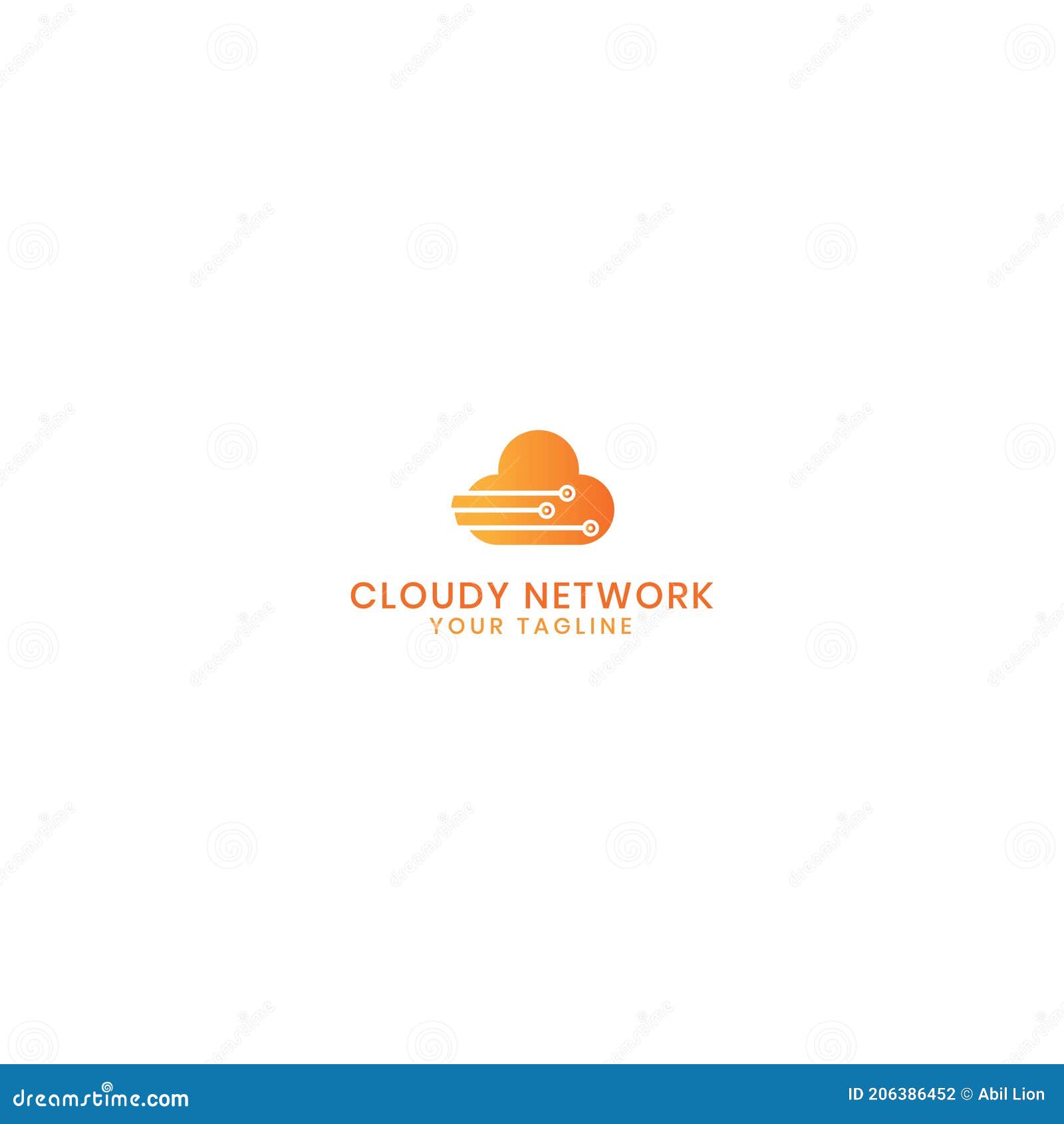 200. Cloudy Network Logo Template Stock Vector - Illustration of design ...