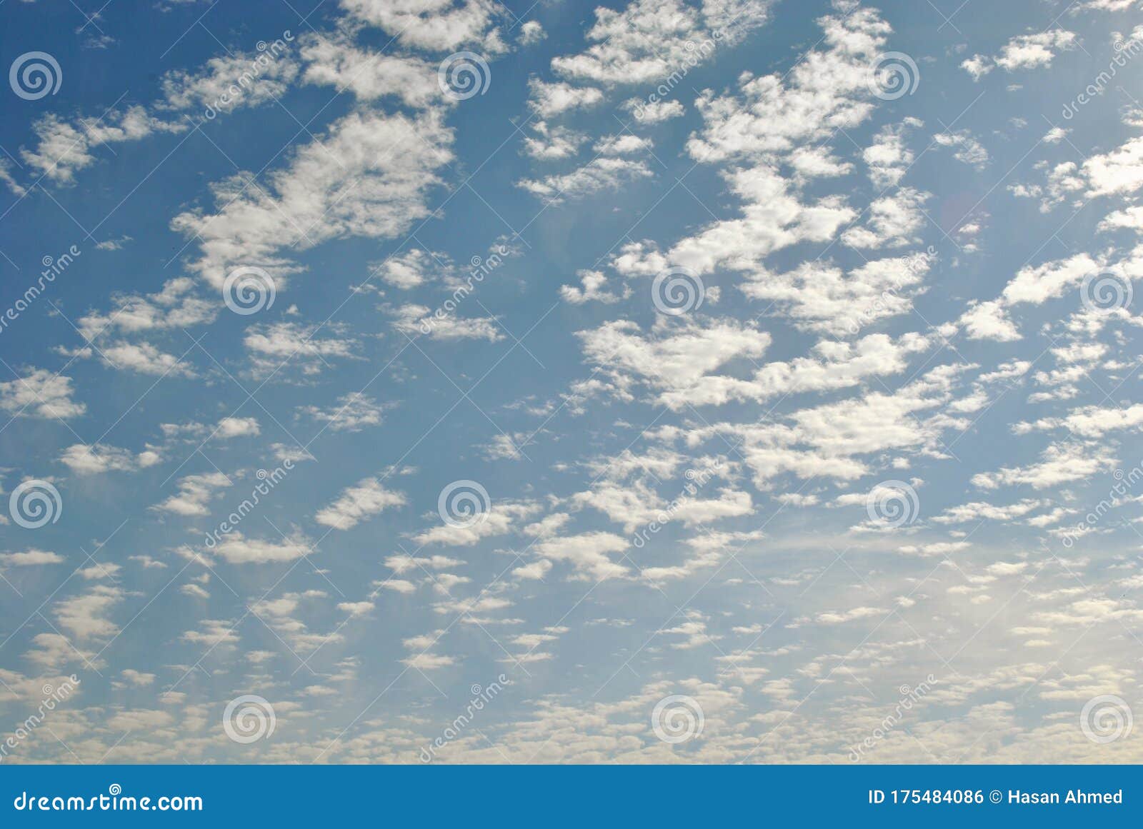 Cloudy Nice Sky at Midday with Sun Bright Stock Photo - Image of ...